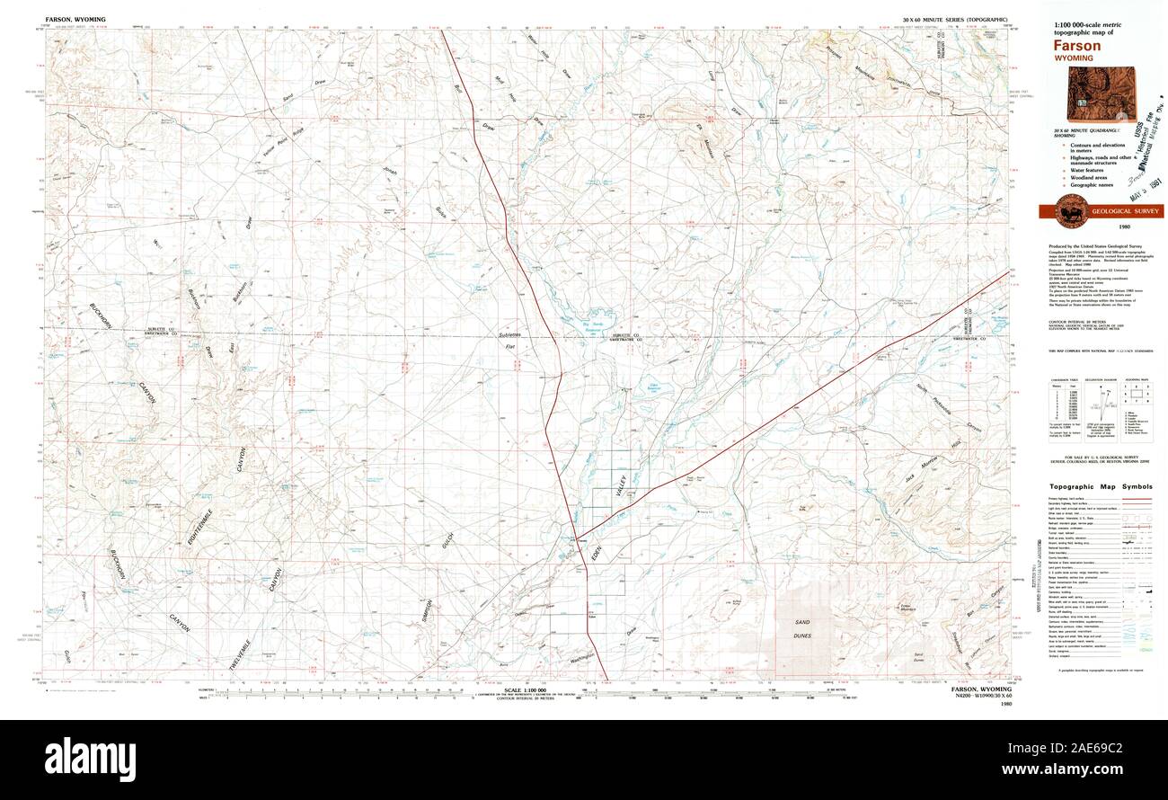 Map of farson hi-res stock photography and images - Alamy