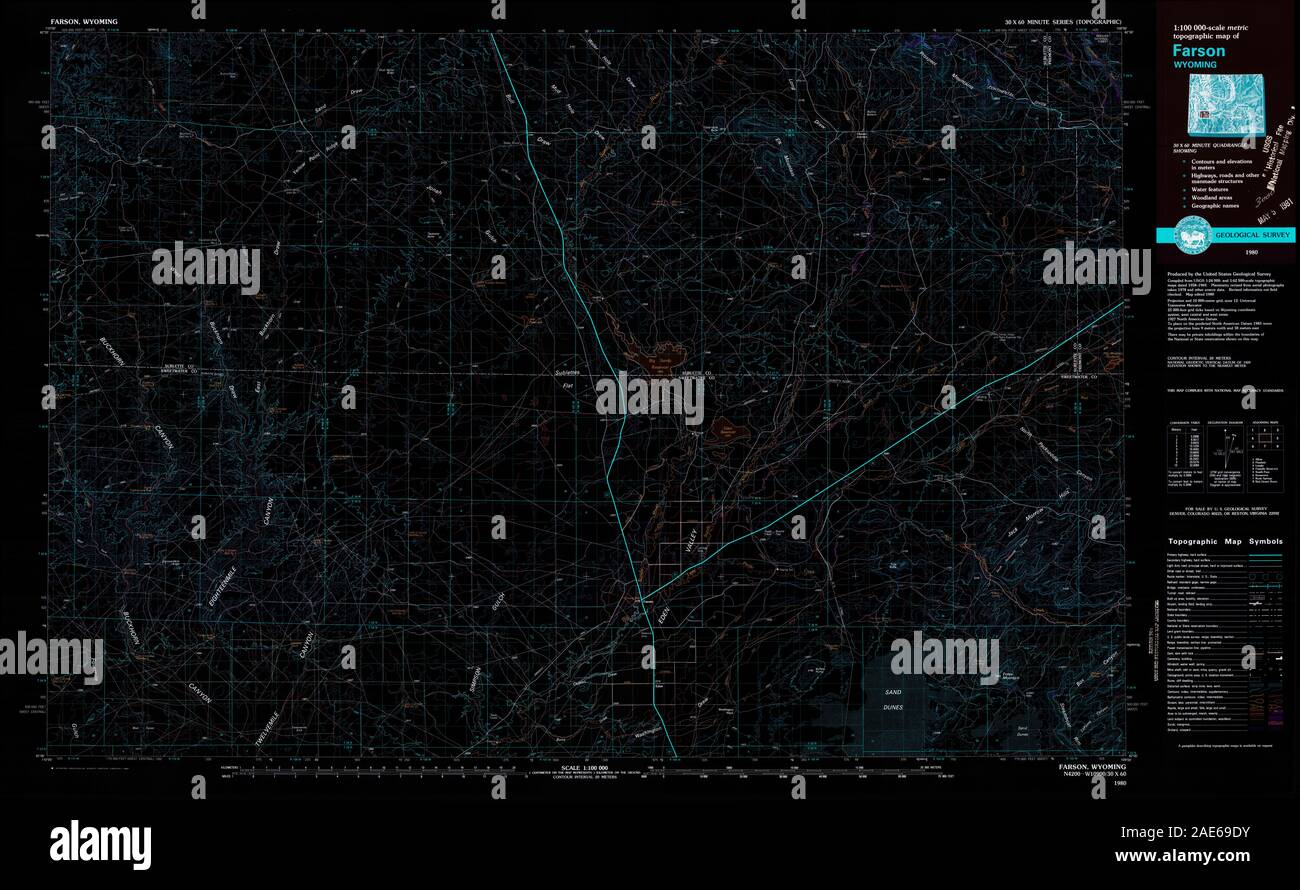 Map of farson hi-res stock photography and images - Alamy