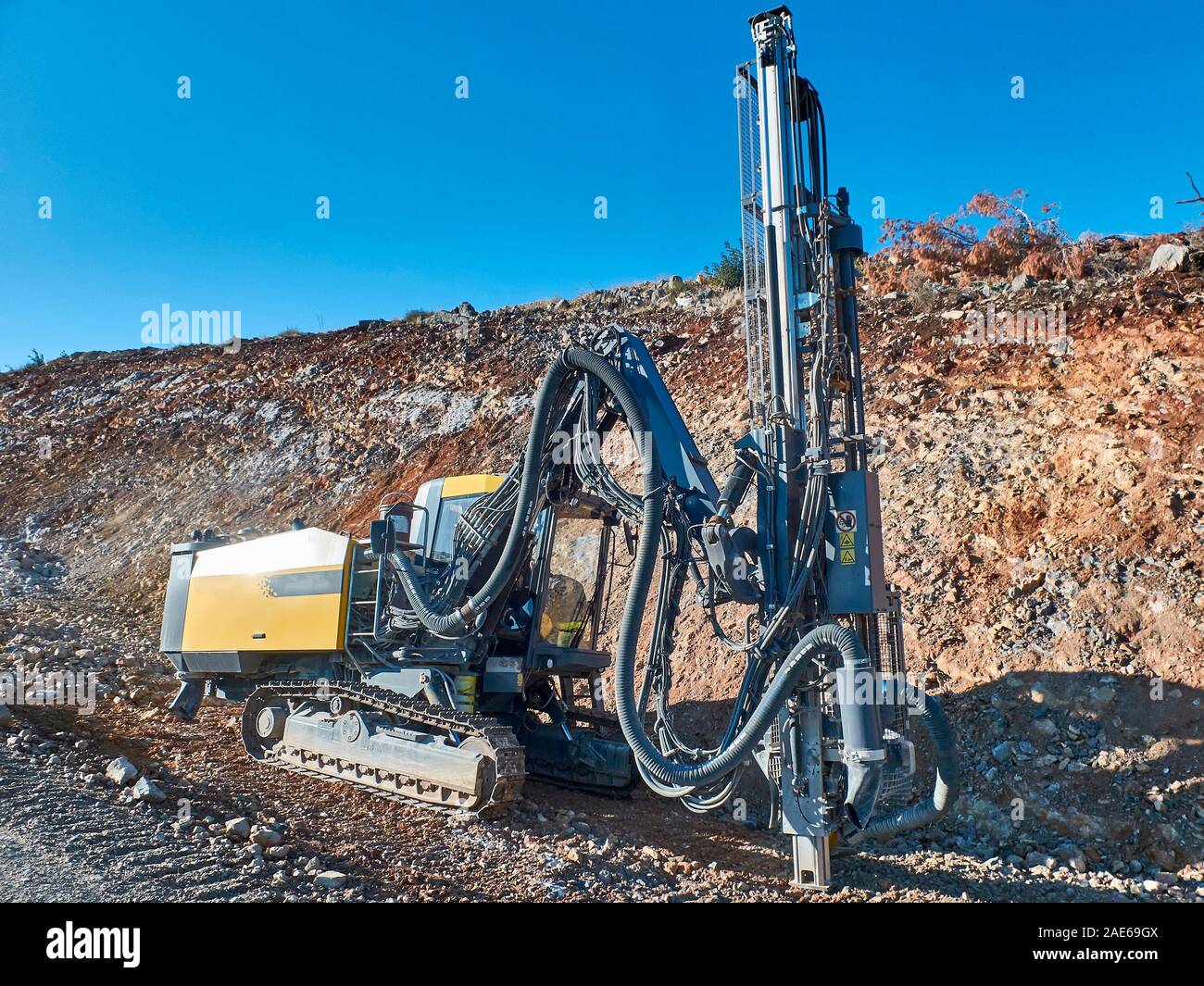 Drilling blast holes hi-res stock photography and images - Alamy