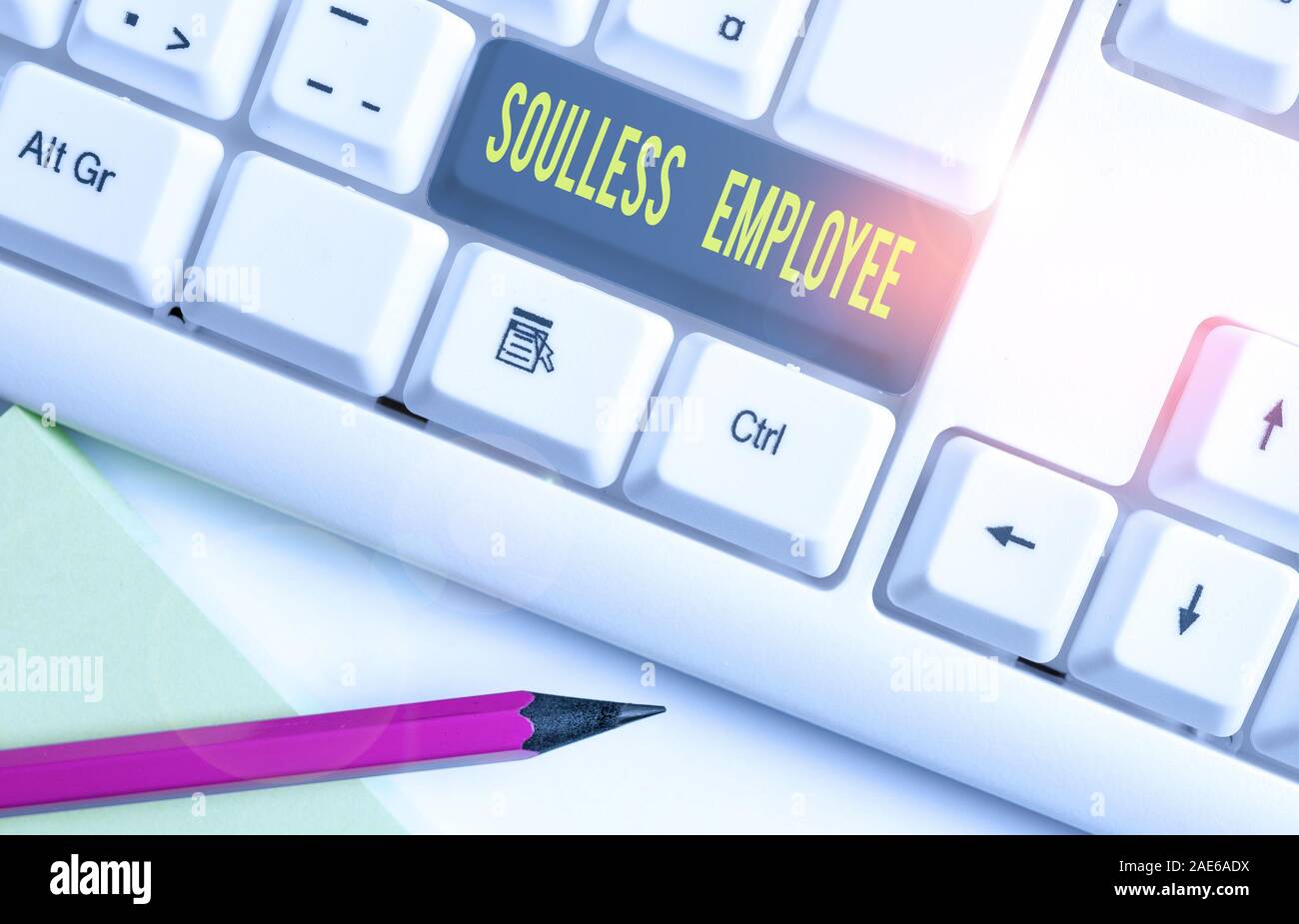 Conceptual hand writing showing Soulless Employee. Concept meaning lack ...