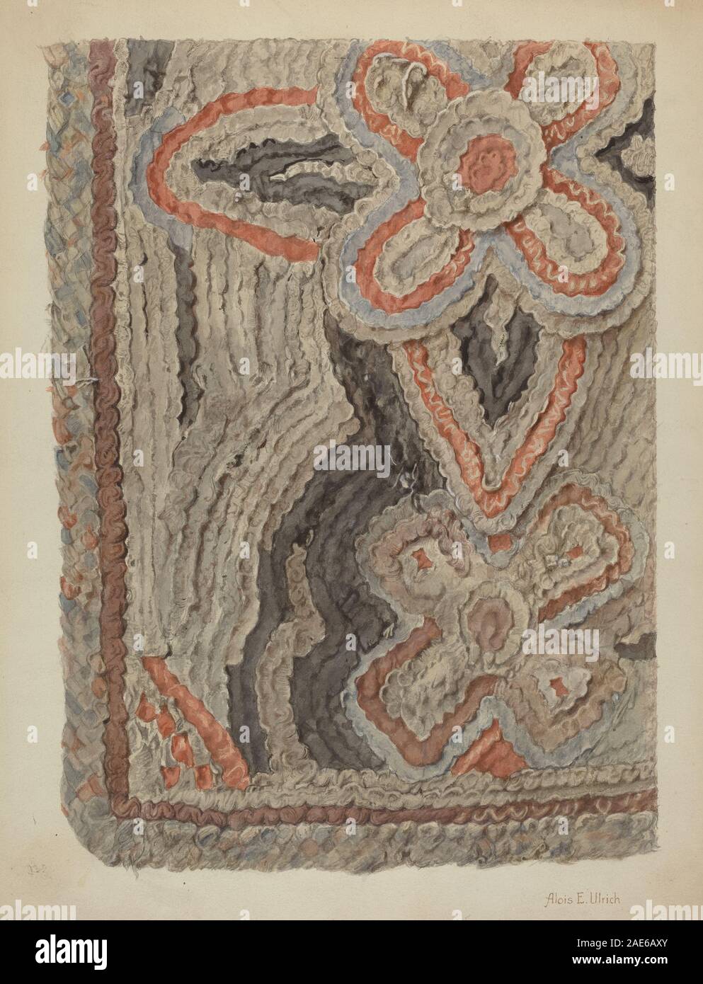 Shaker Rug; 1935/1942 Alois E Ulrich, Shaker Rug, 1935-1942 Stock Photo ...