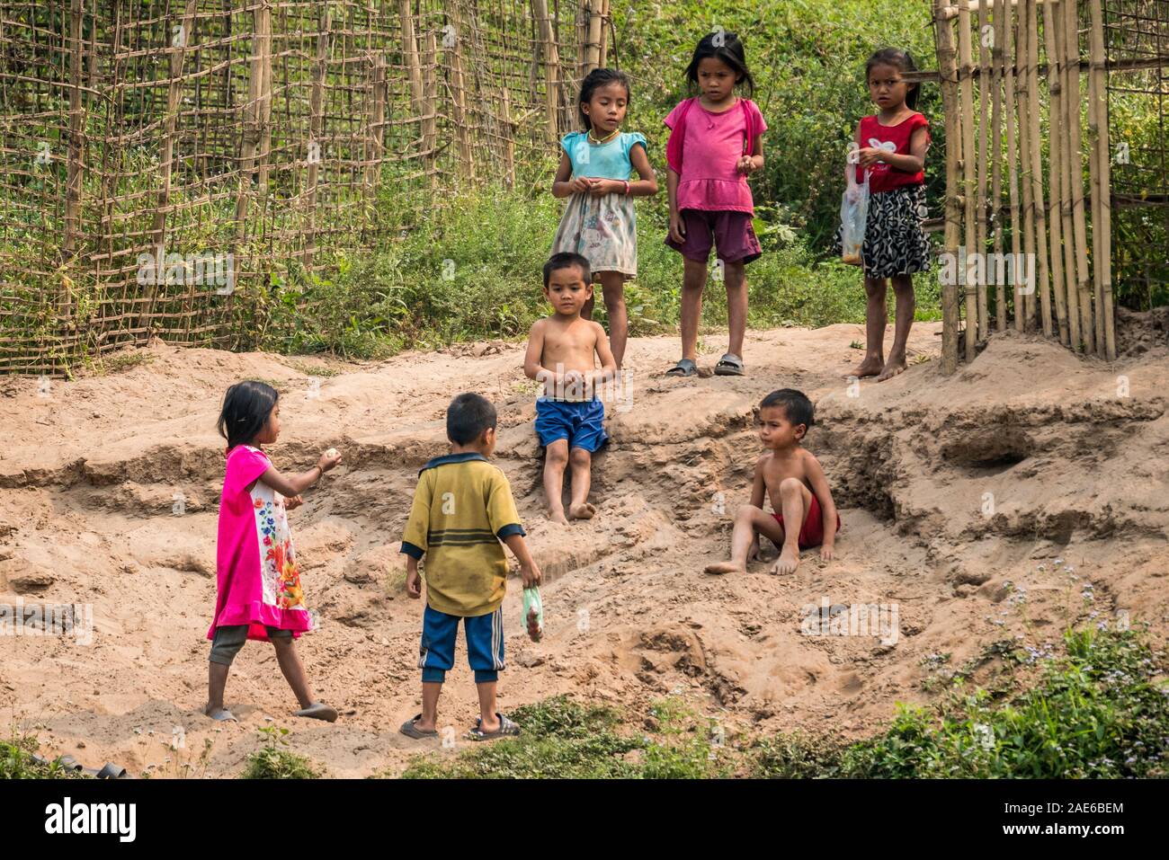 Group of local kids lao hi-res stock photography and images - Alamy