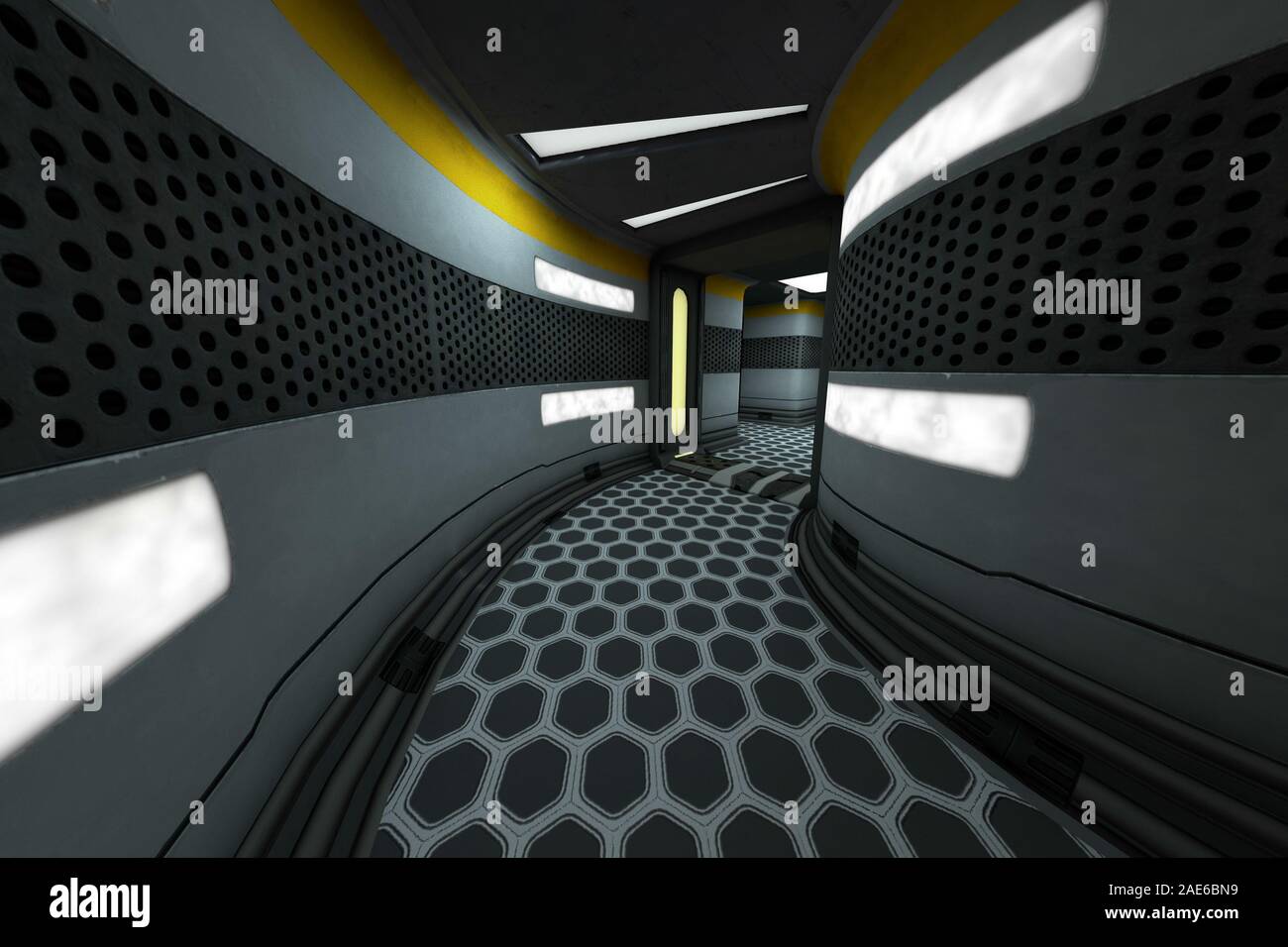 Spaceship corridor hi-res stock photography and images - Alamy