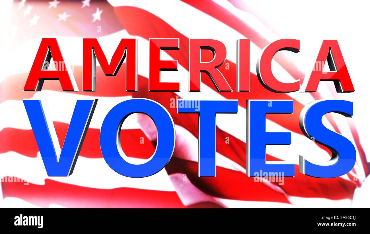America Votes USA 3D Illustration Stock Photo - Alamy