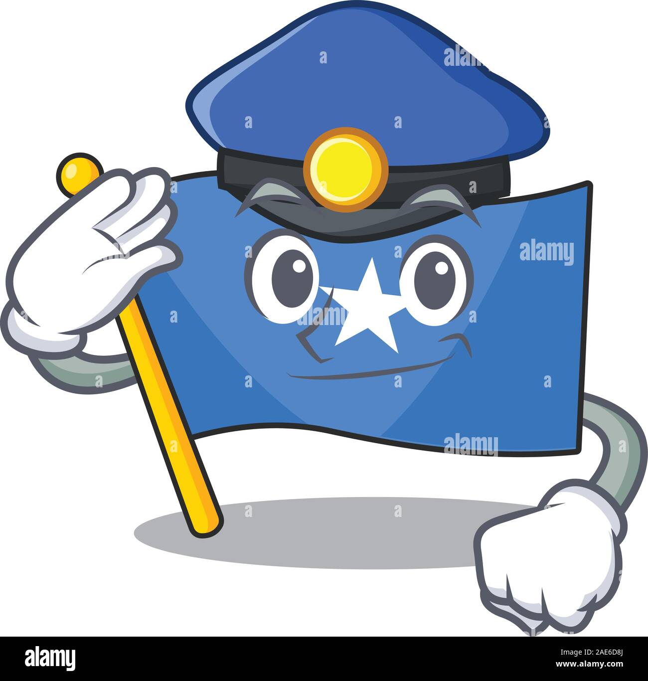 Flag somalia Cartoon character dressed as a Police officer Stock Vector ...