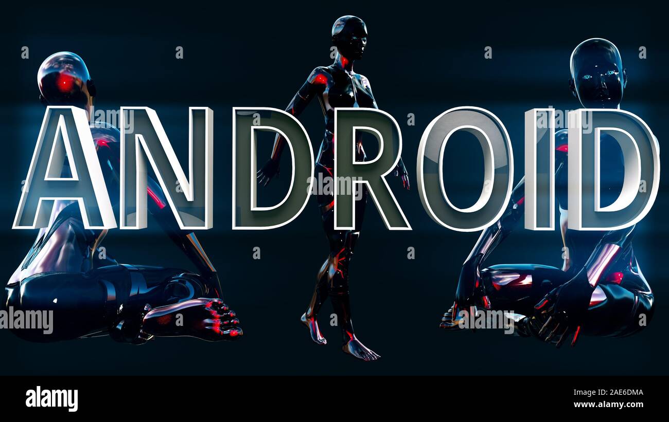 Android Future Concept 3D Illustration Stock Photo - Alamy