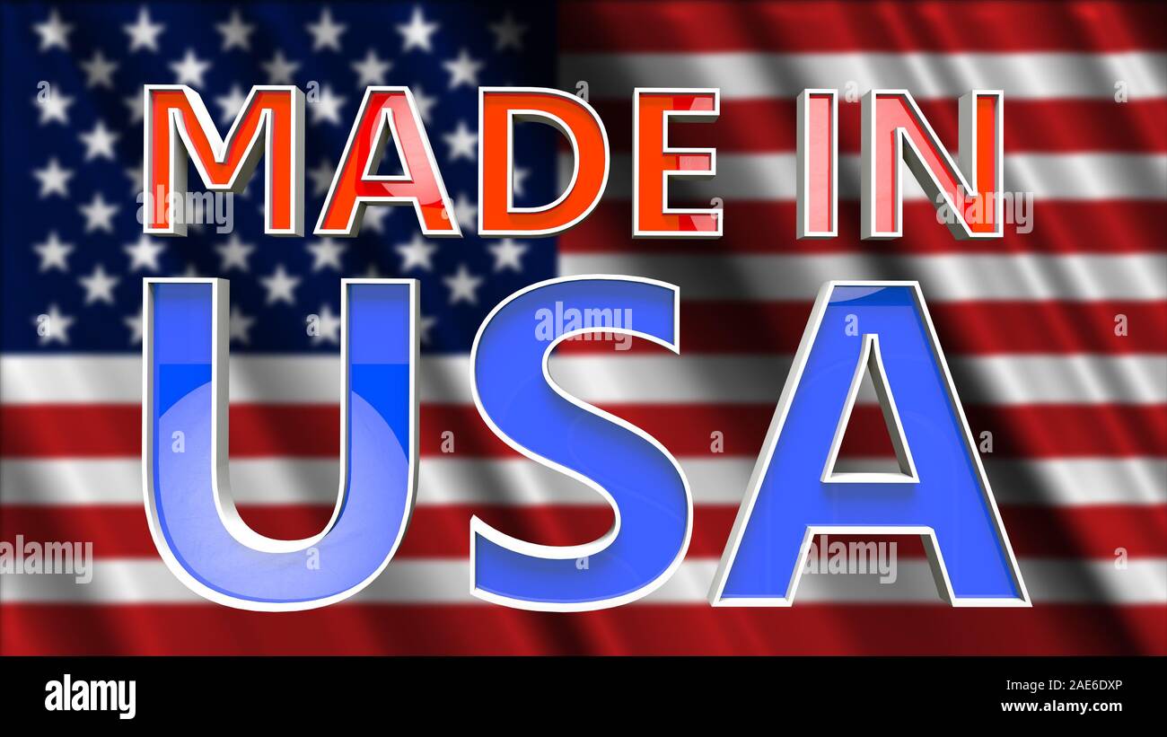Made in USA Economy Concept 3D Illustration Stock Photo - Alamy
