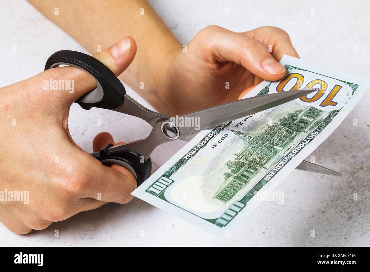 Cutting Dollar Sign High Resolution Stock Photography and Images - Alamy