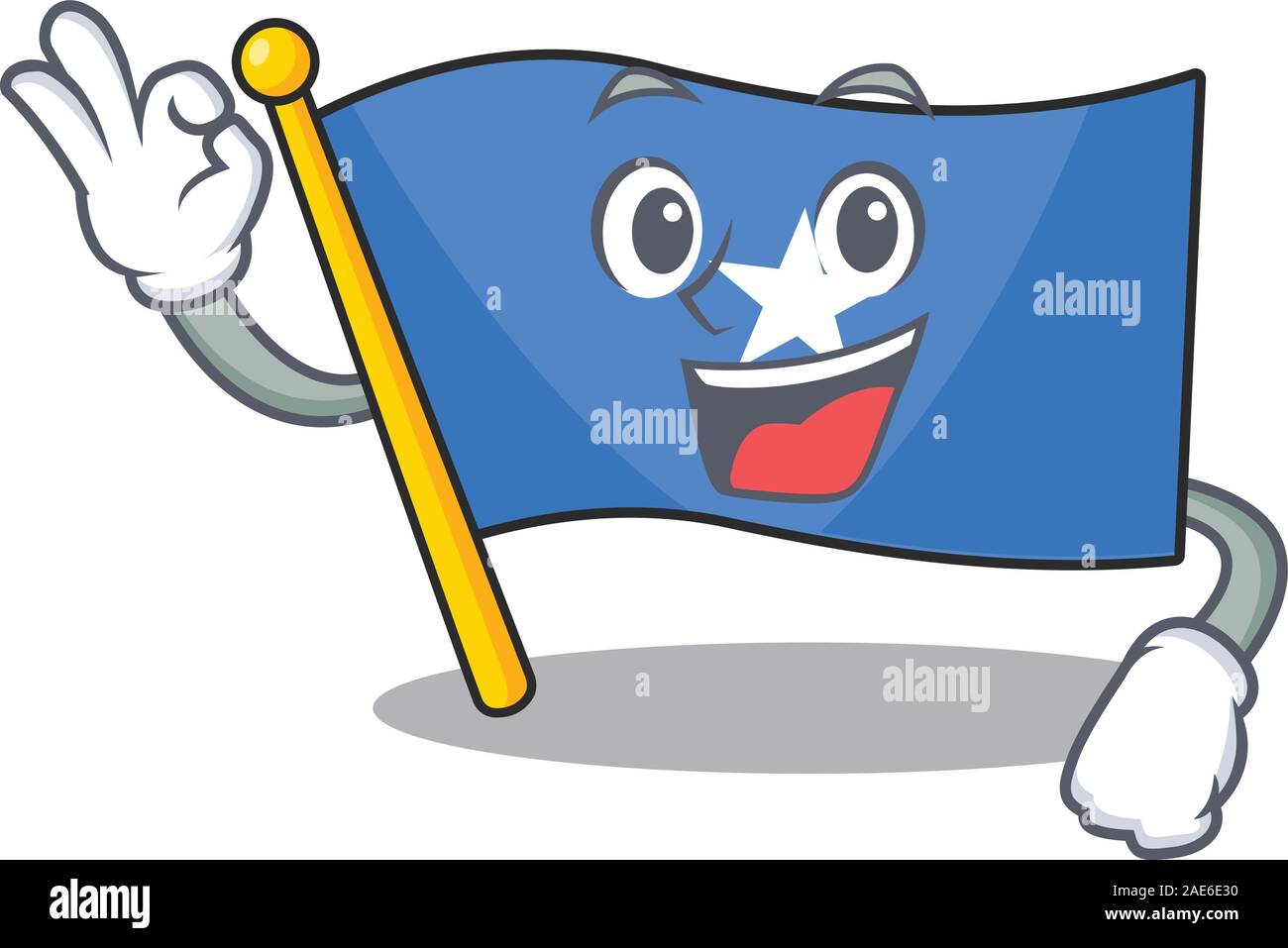 Sweet flag somalia cartoon character making an Okay gesture Stock ...