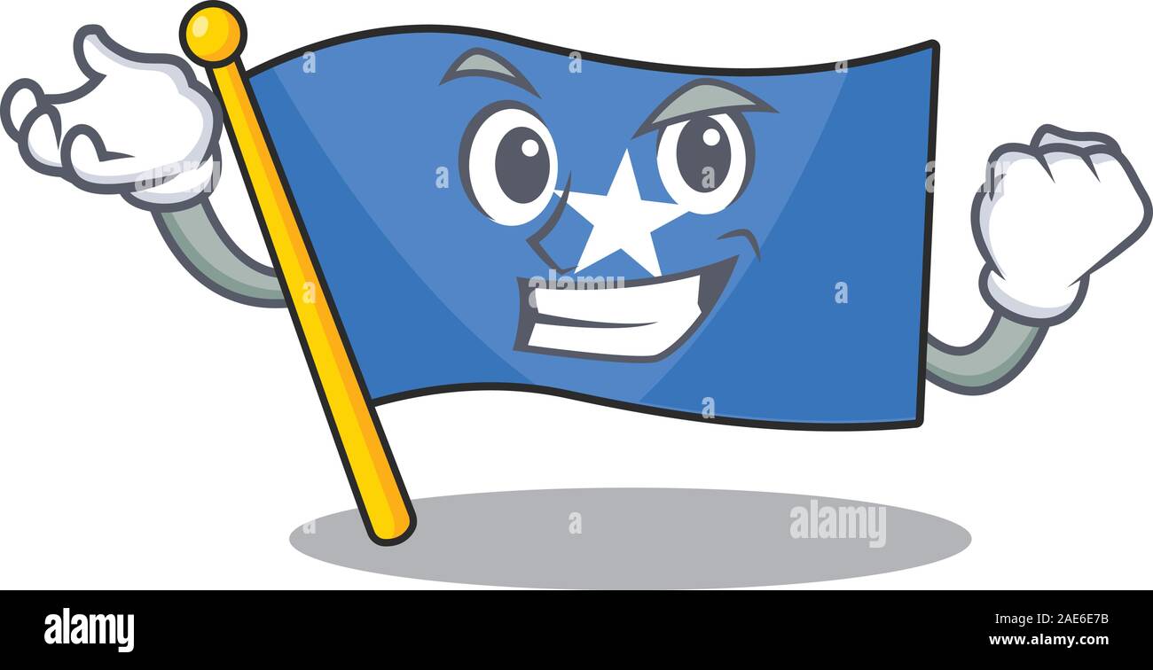 Happy confident Successful flag somalia cartoon character style Stock ...