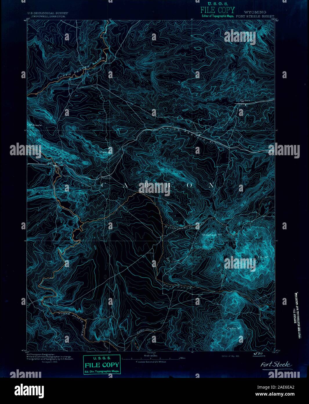 Map of fort steele hi-res stock photography and images - Alamy