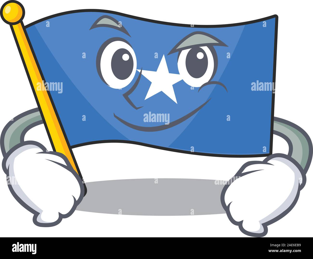 Flag somalia mascot cartoon style with Smirking face Stock Vector Image ...