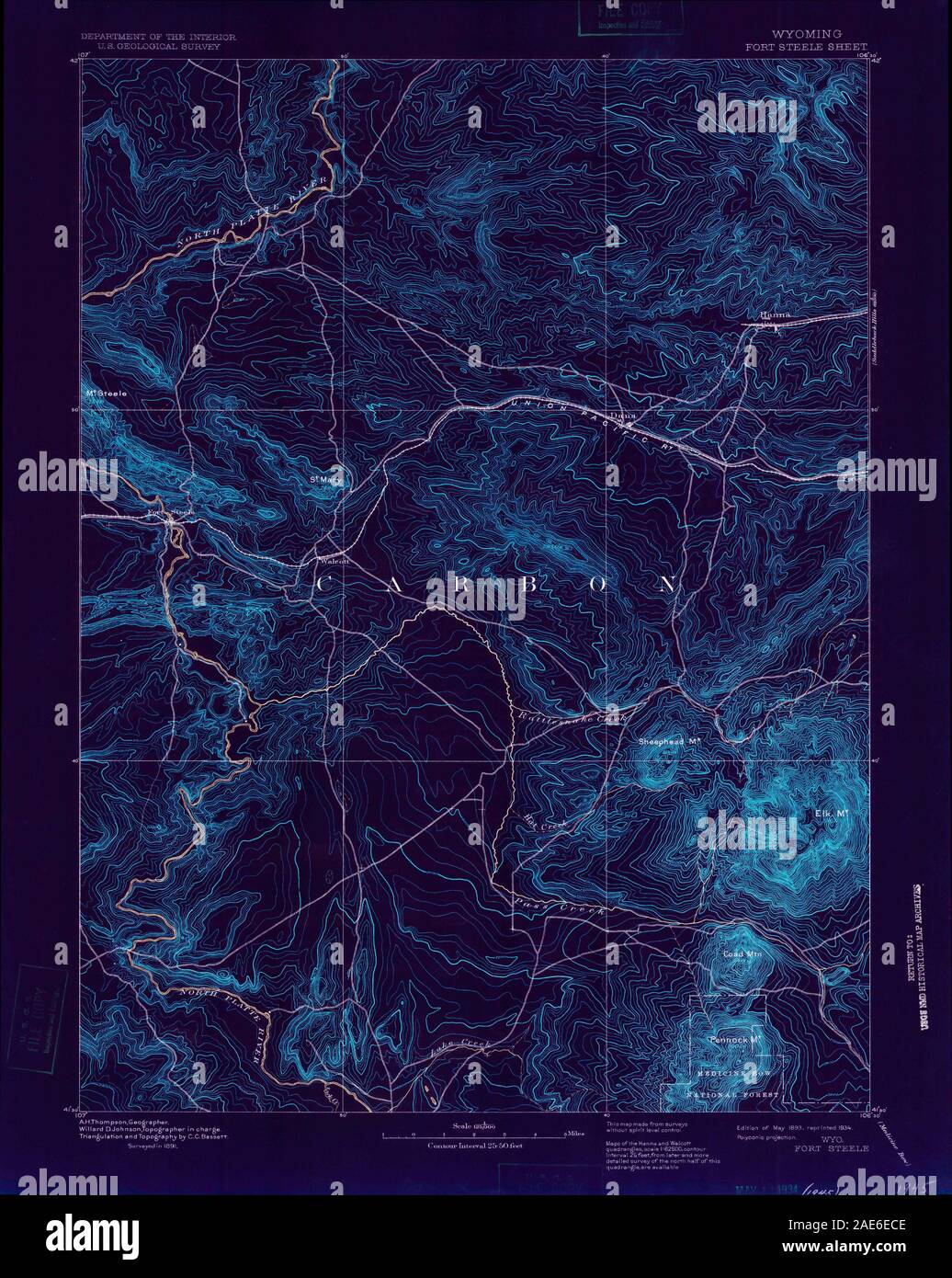 Map of fort steele hi-res stock photography and images - Alamy
