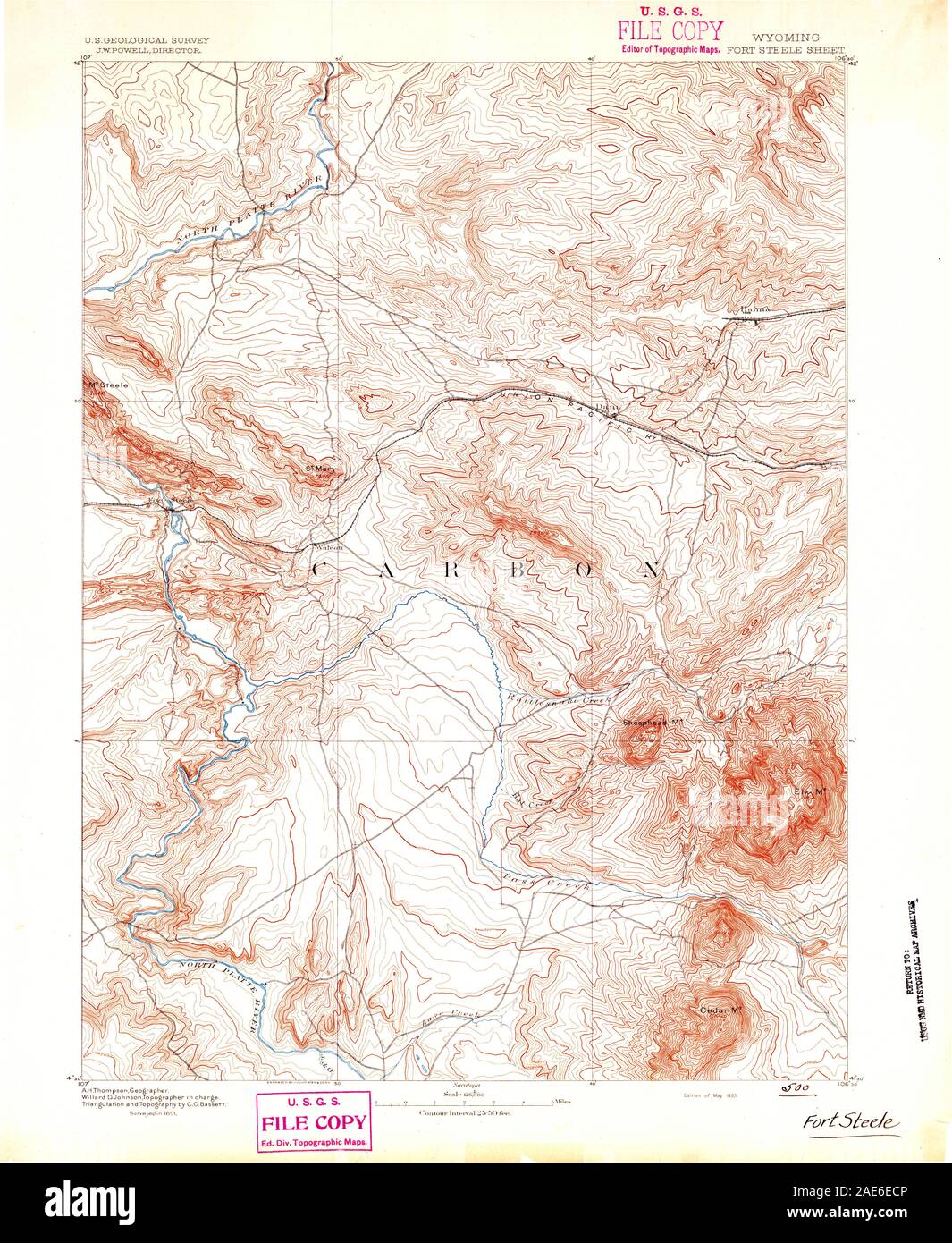 Map of fort steele hi-res stock photography and images - Alamy