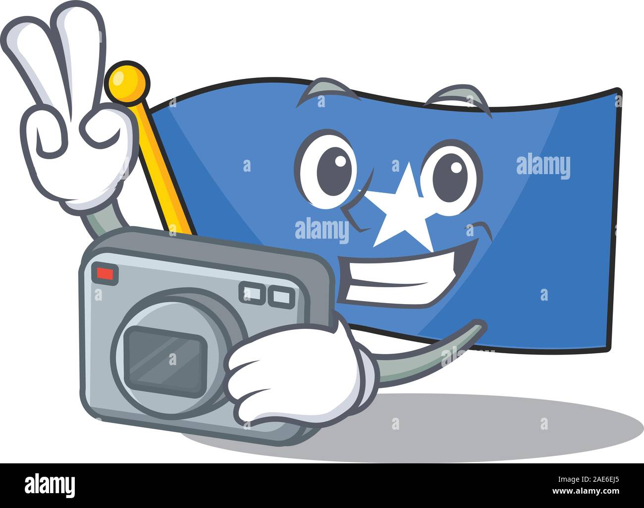 a professional Photographer flag somalia cartoon character with a ...