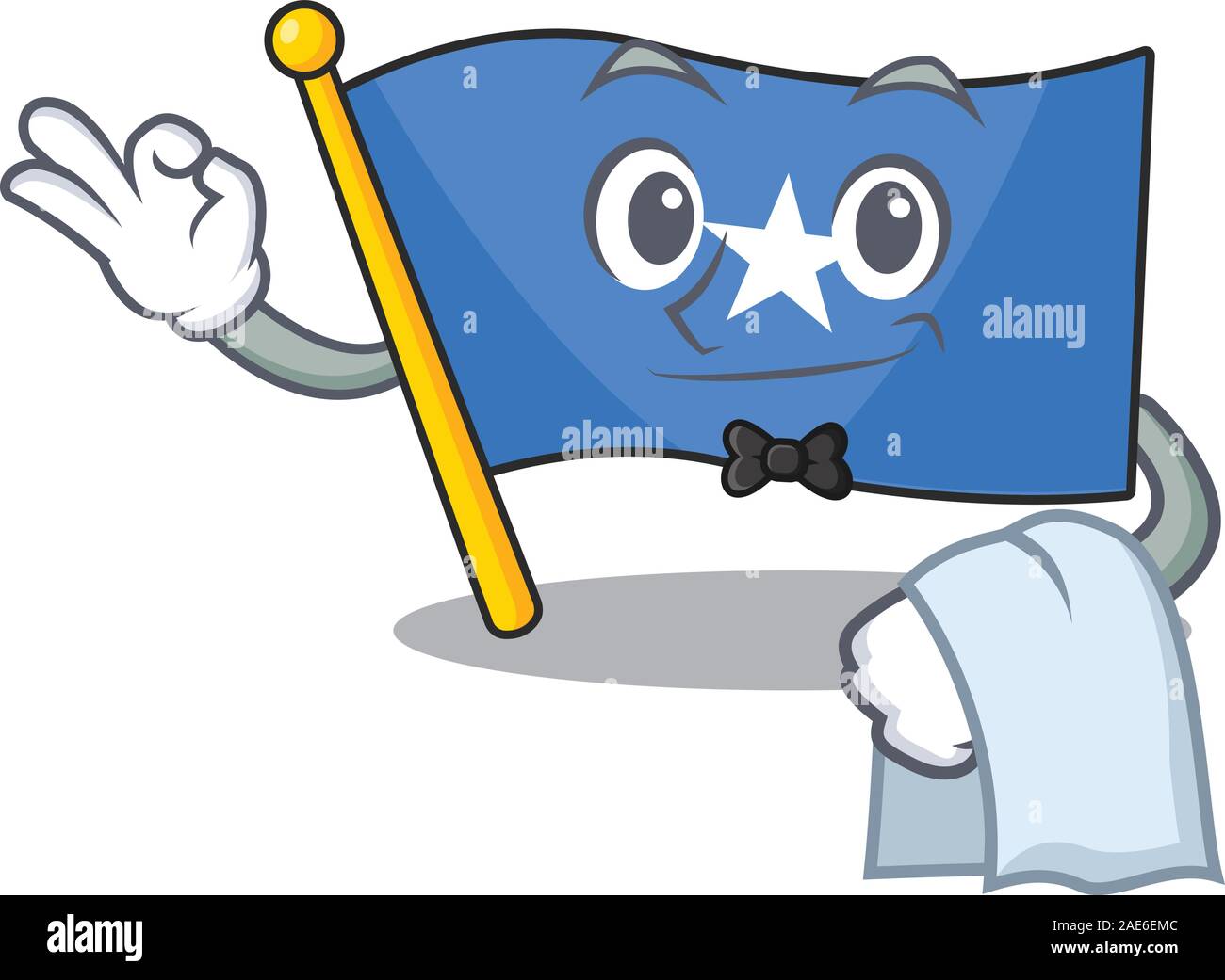 Flag somalia Character on A stylized Waiter look Stock Vector Image ...