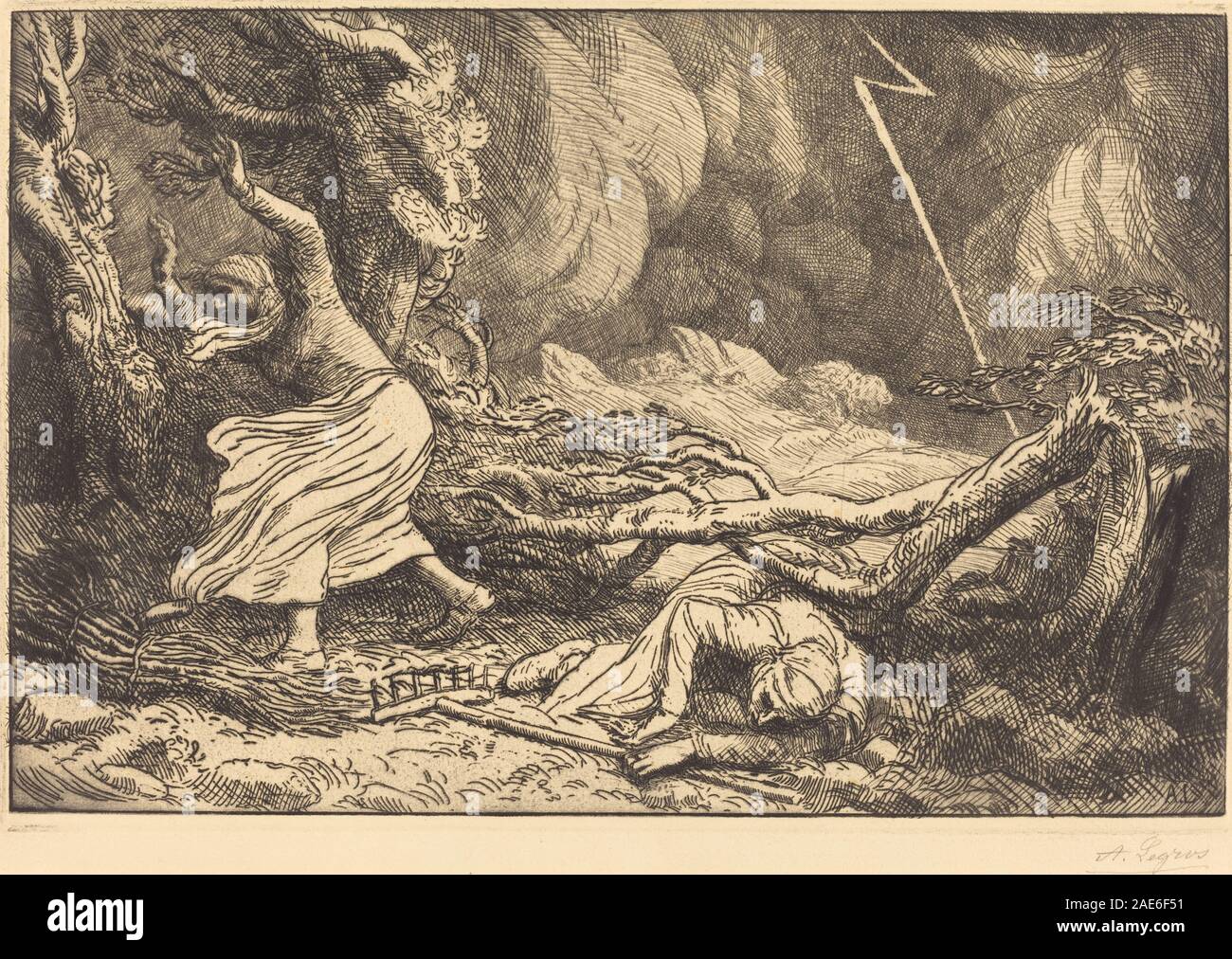 Victims of the Lightning (Victimes de la foudre) Alphonse Legros ...