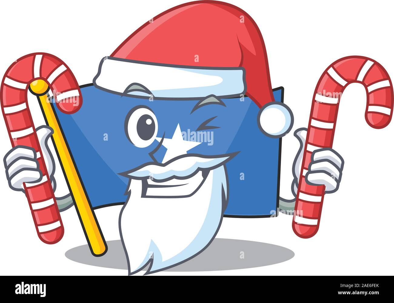 Flag somalia Cartoon character in Santa with candy Stock Vector Image ...