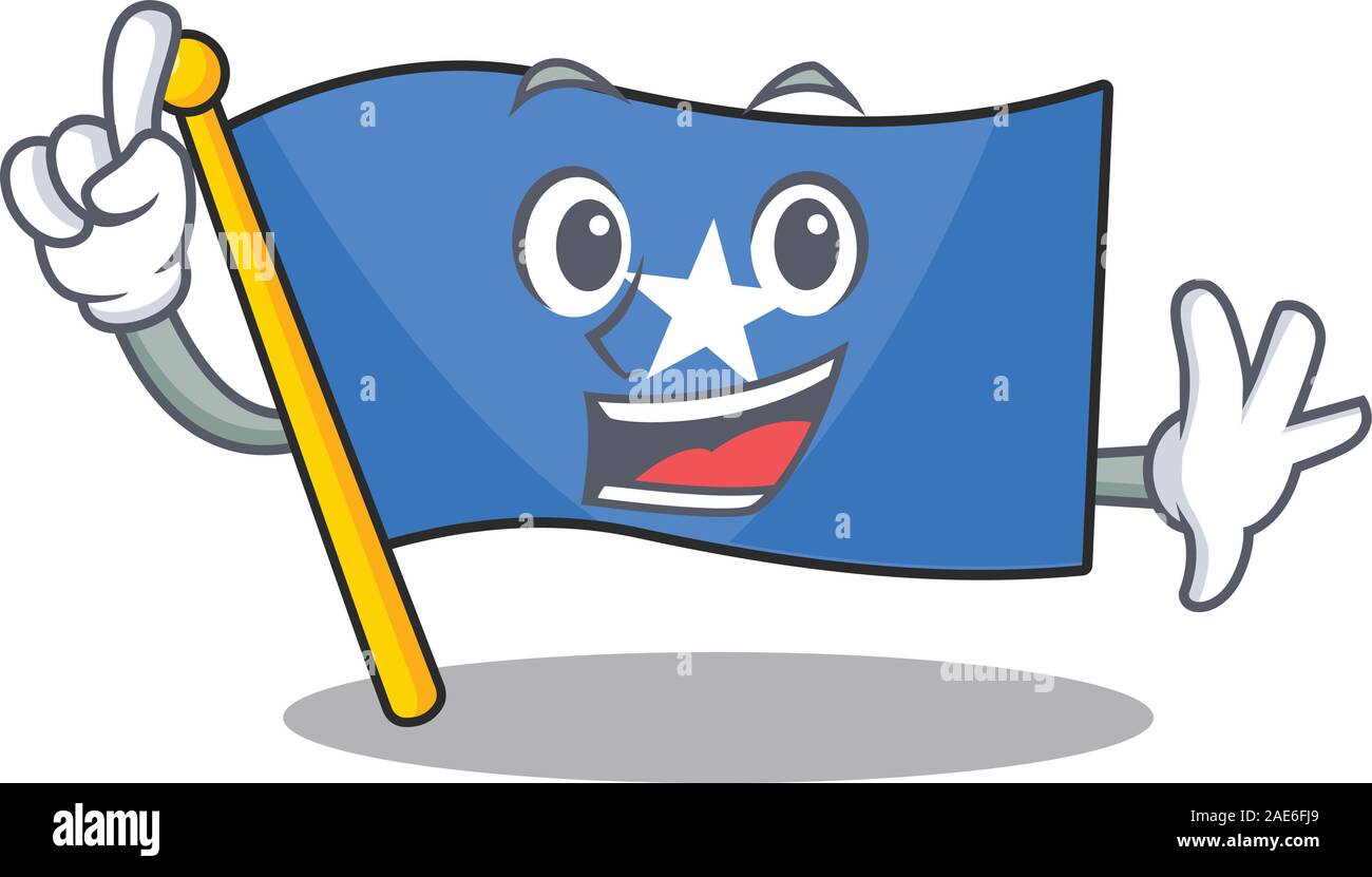 Finger flag somalia in mascot cartoon character style Stock Vector ...