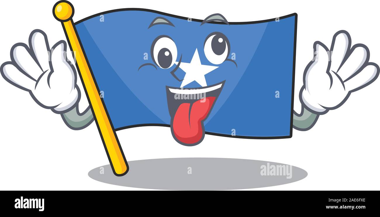 Mascot illustration of crazy expression flag somalia Cartoon character ...