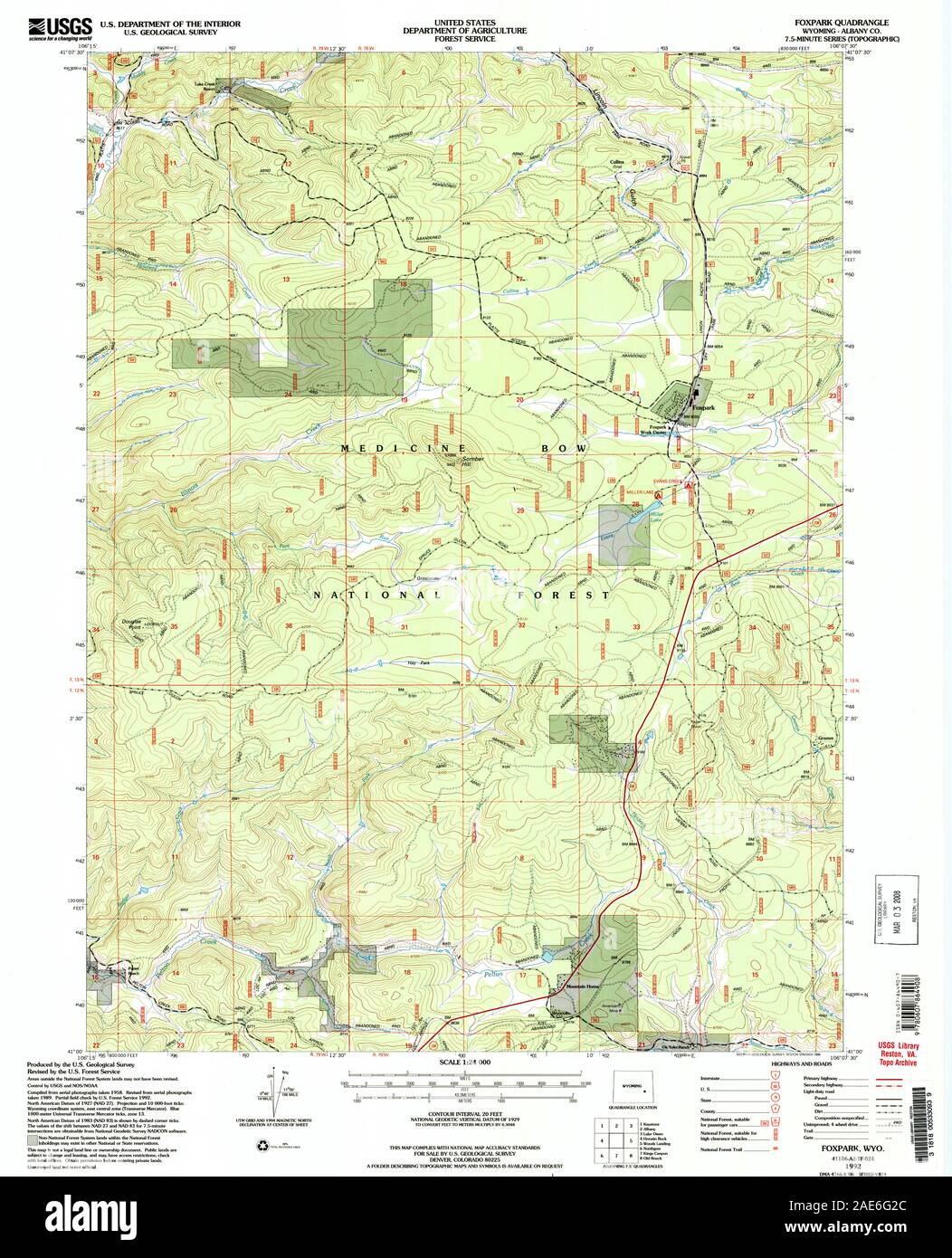 WY Foxpark 339549 1992 24000 Restoration Stock Photo - Alamy