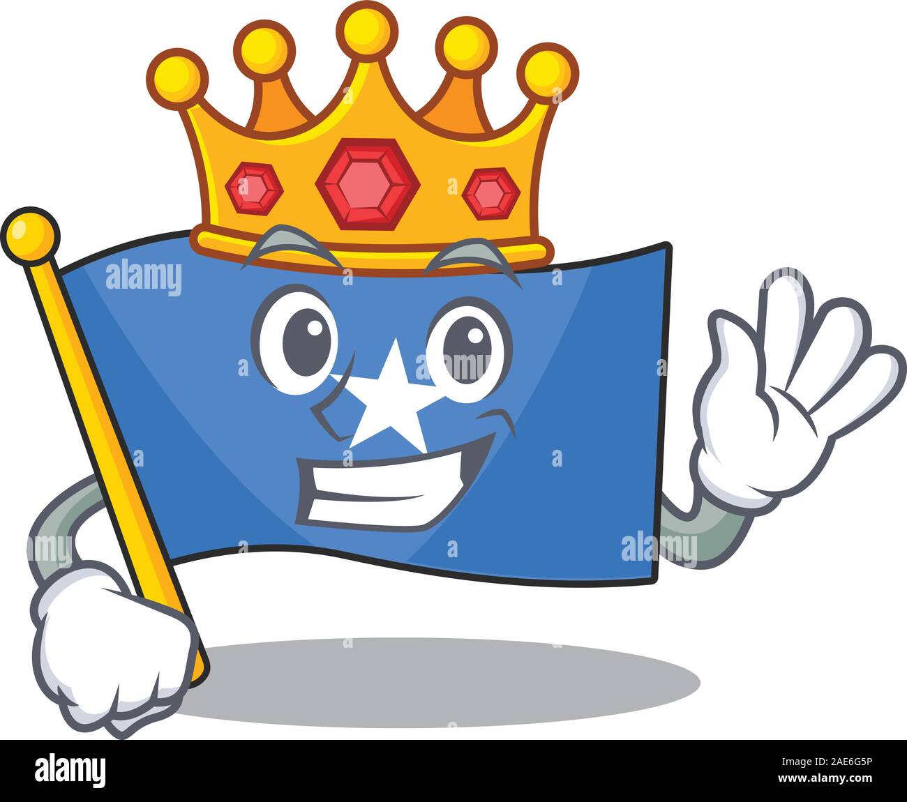 King Indonesian flag somalia on cartoon character mascot design Stock ...