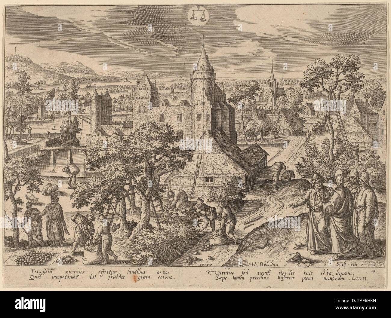 The Parable of the Fig Tree (Libra); 1585date Adriaen Collaert after ...