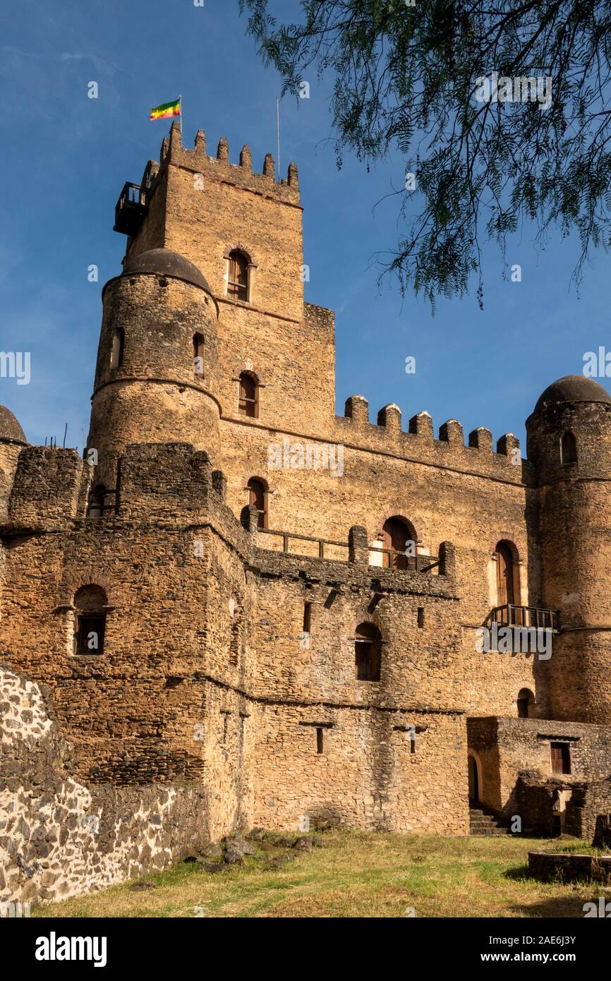 Ethiopia, Amhara Region, Gondar, Fasil Ghebbi, historic royal compound ...