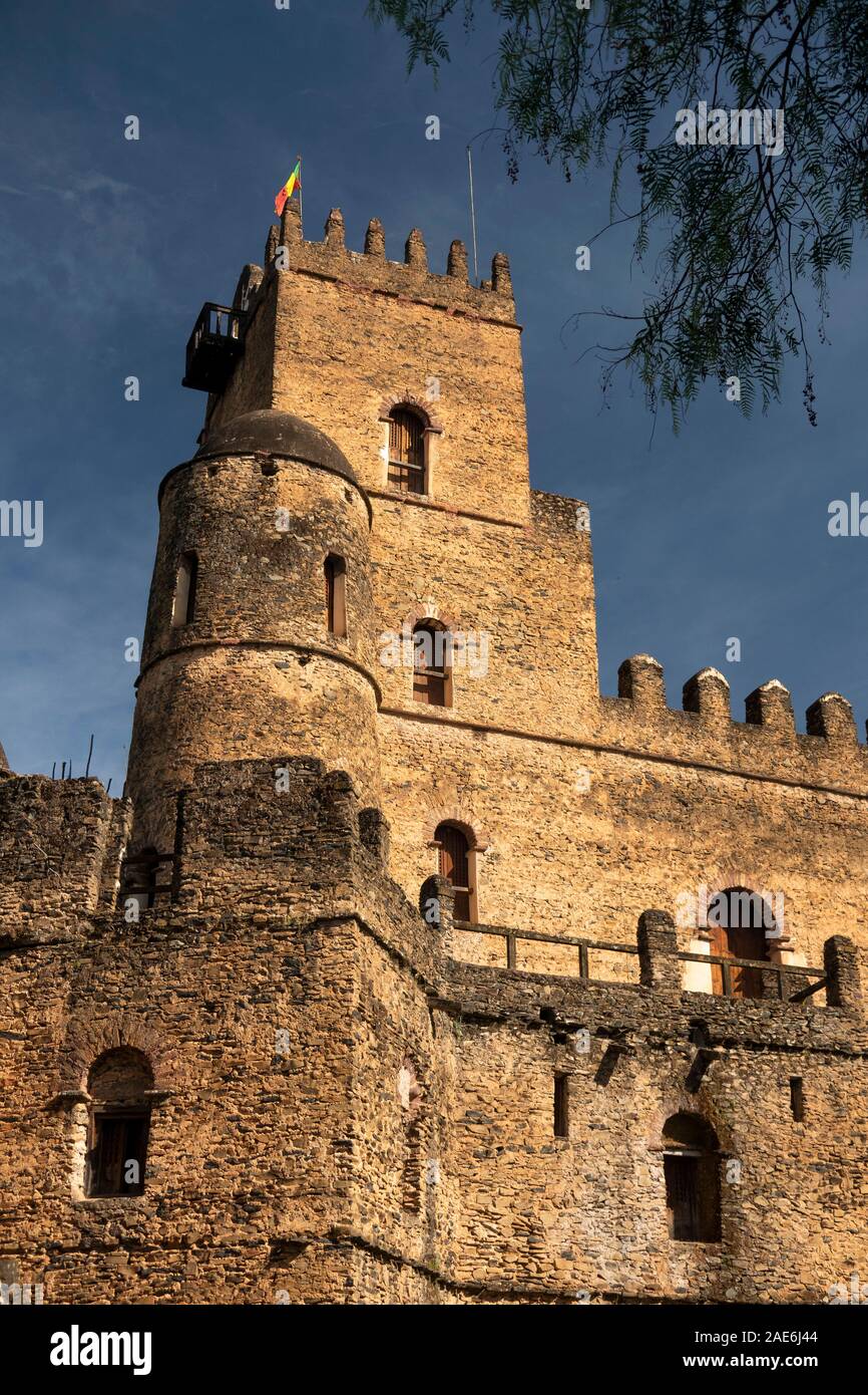 Ethiopia, Amhara Region, Gondar, Fasil Ghebbi, historic royal compound ...