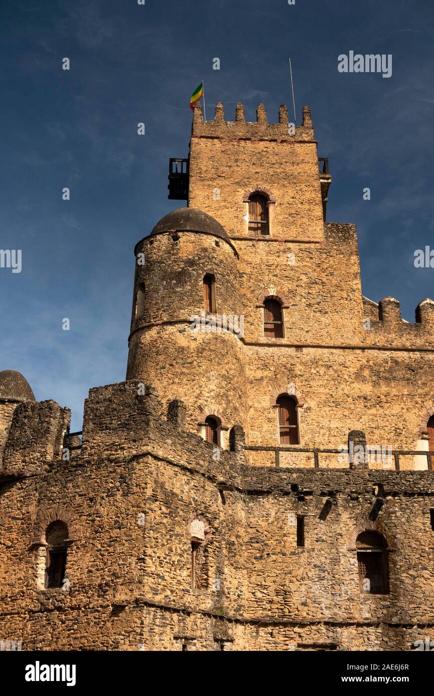 Ethiopia, Amhara Region, Gondar, Fasil Ghebbi, historic royal compound ...
