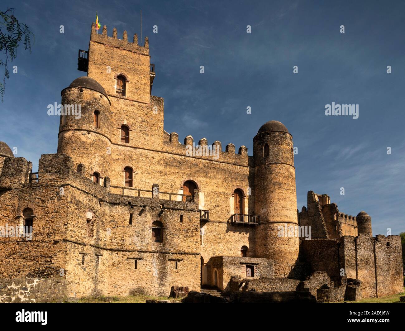 Ethiopia, Amhara Region, Gondar, Fasil Ghebbi, historic royal compound ...