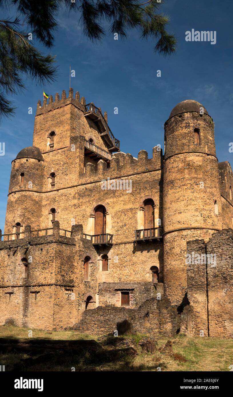 Ethiopia, Amhara Region, Gondar, Fasil Ghebbi, historic royal compound ...