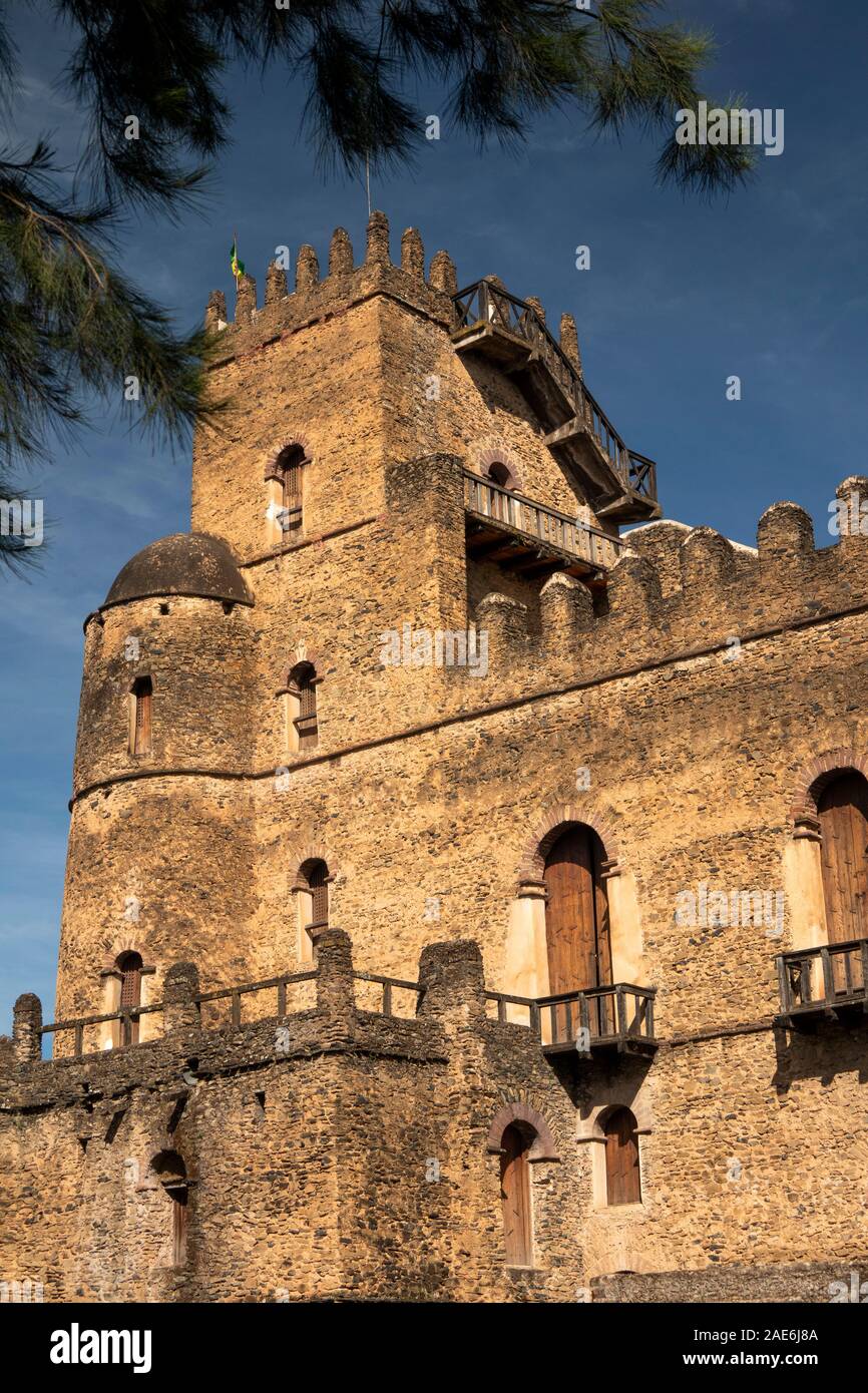 Ethiopia, Amhara Region, Gondar, Fasil Ghebbi, historic royal compound ...