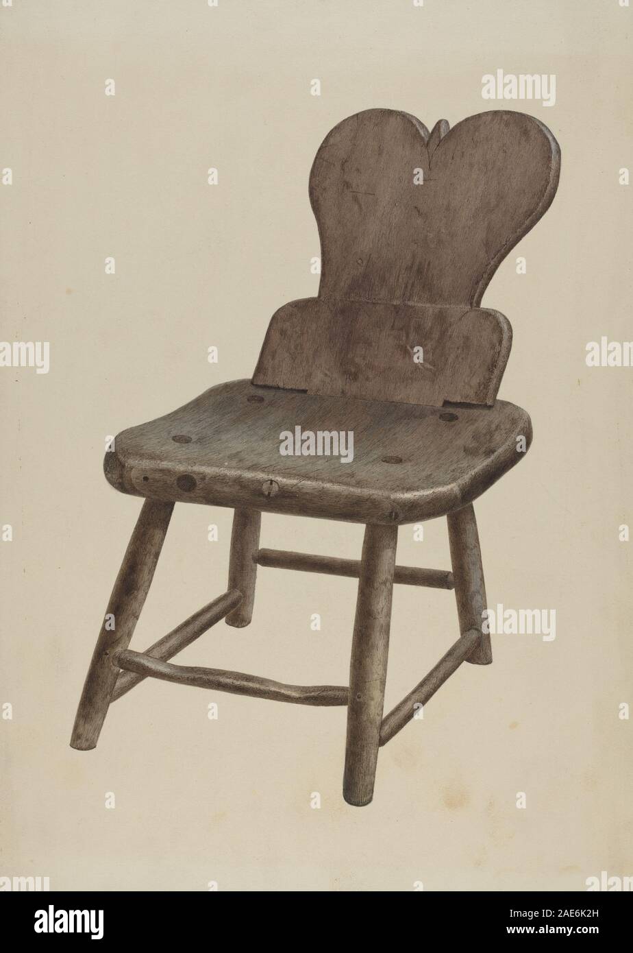 Pa. German Chair; 1935/1942 American 20th Century, Pa German Chair ...