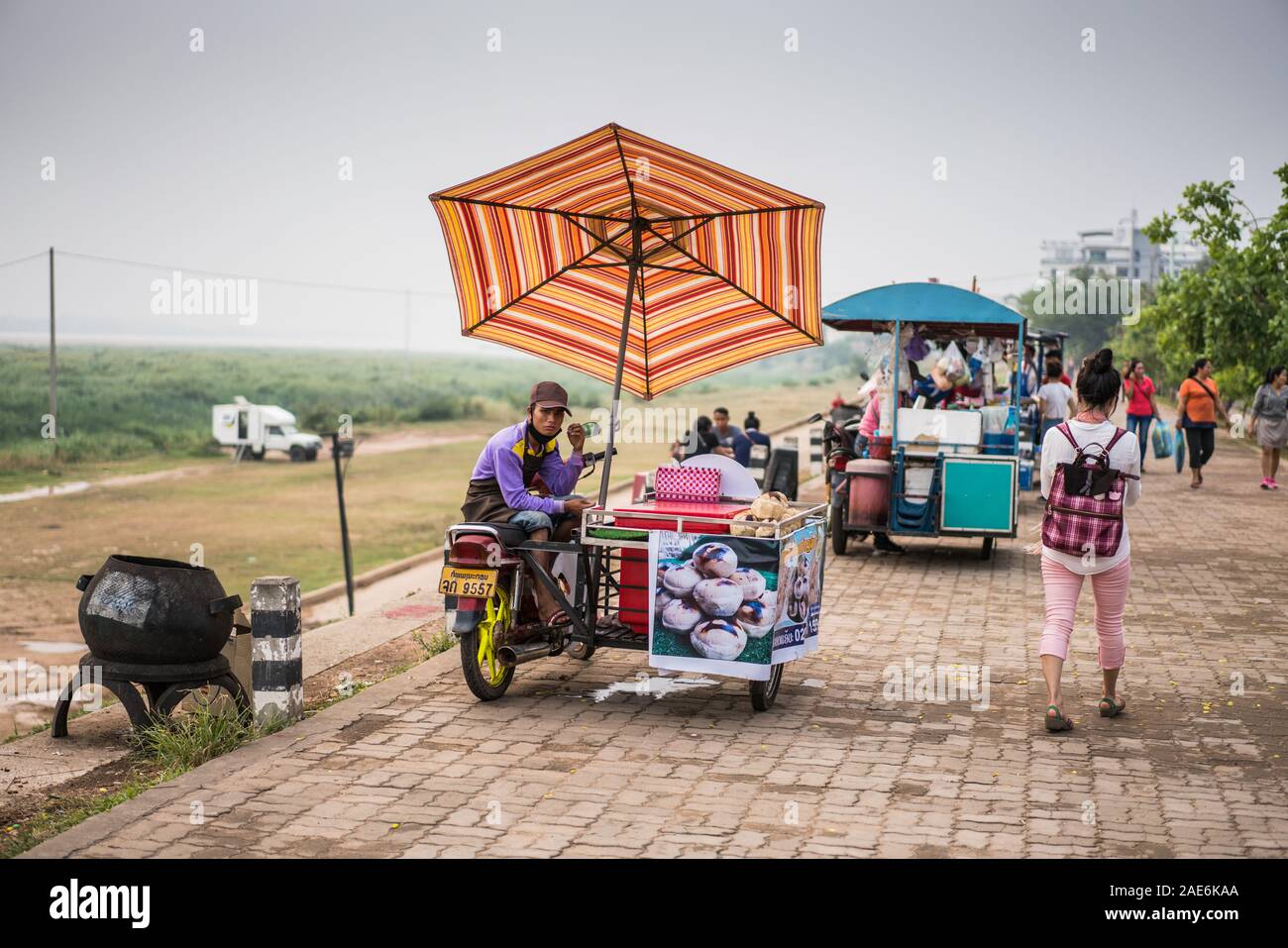 Street scene, Vientiane, Laos, Asia Stock Photo - Alamy