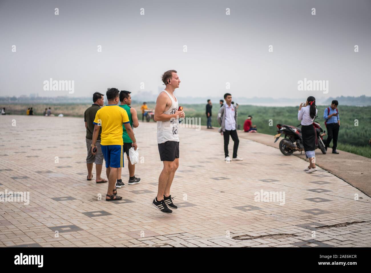 Street scene, Vientiane, Laos, Asia Stock Photo - Alamy