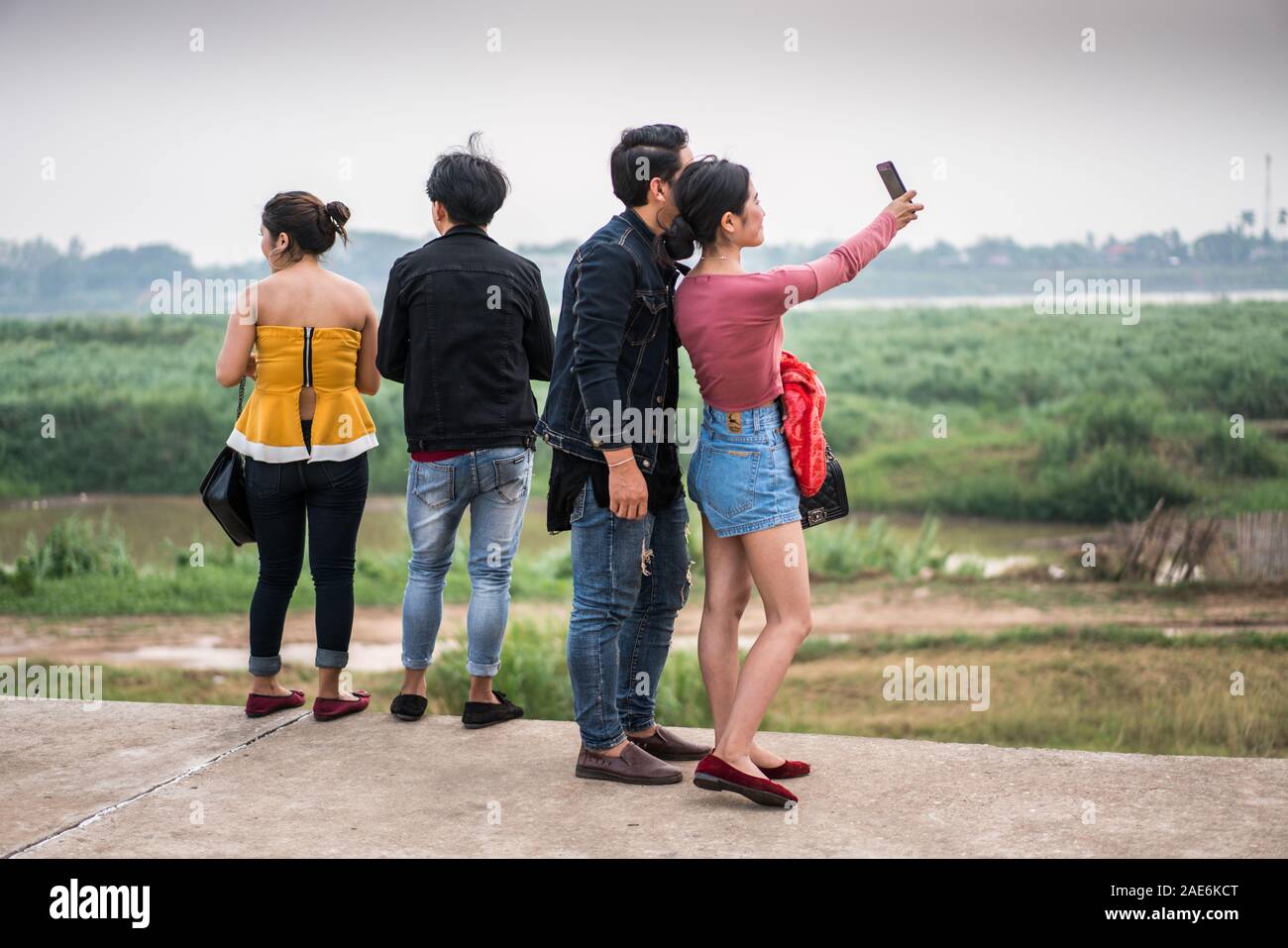 Street scene, Vientiane, Laos, Asia Stock Photo - Alamy