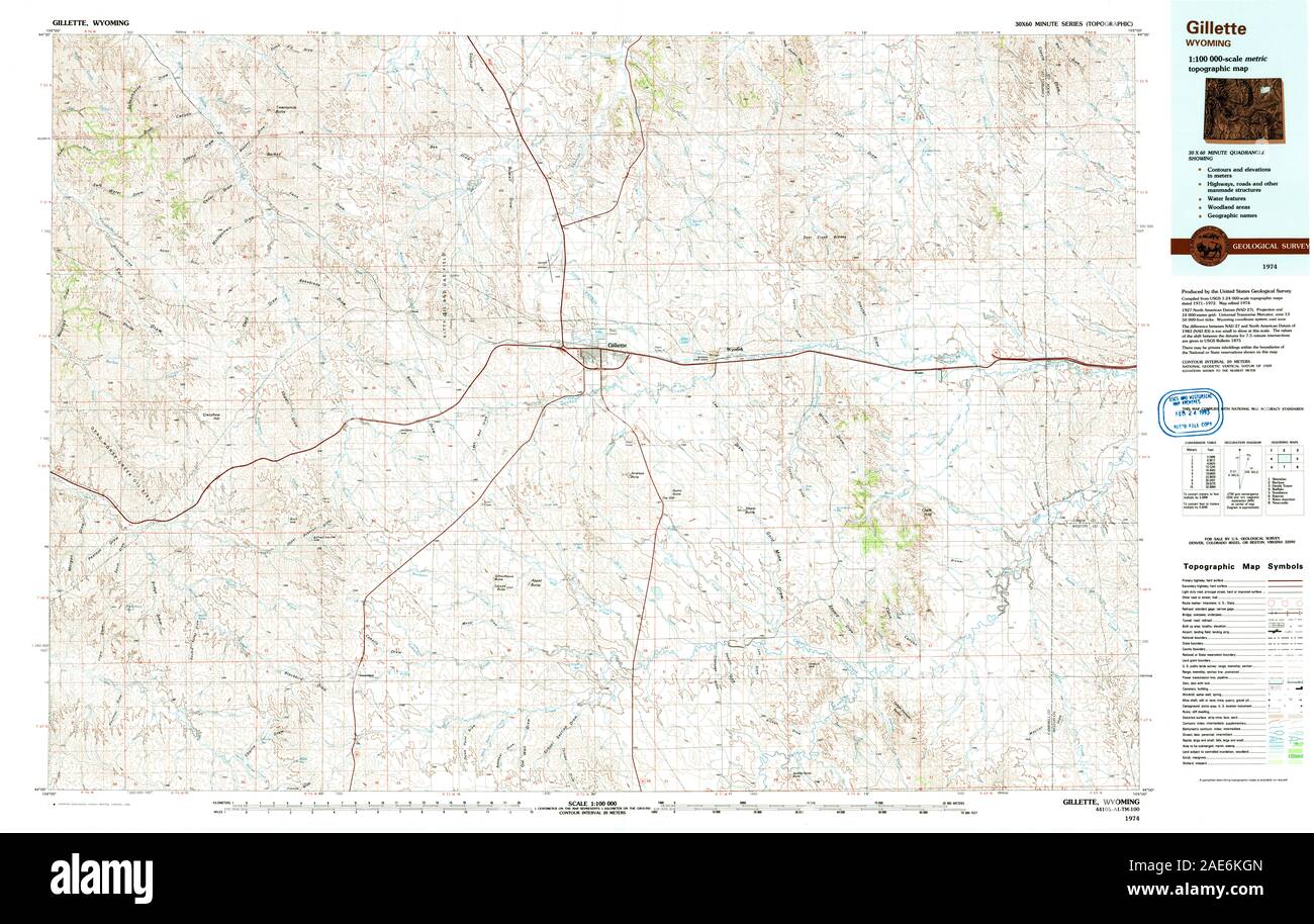 Map of gillette Cut Out Stock Images & Pictures - Alamy