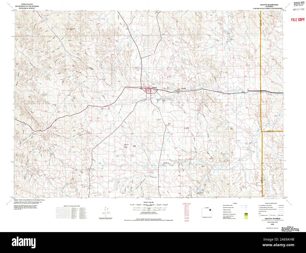 Gillette map Cut Out Stock Images & Pictures - Alamy