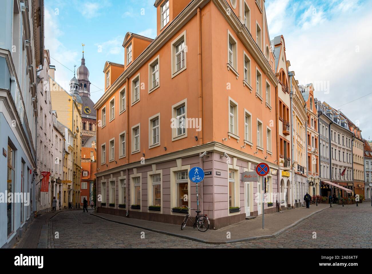 Riga, Latvia - Historic Old Town streets Stock Photo - Alamy