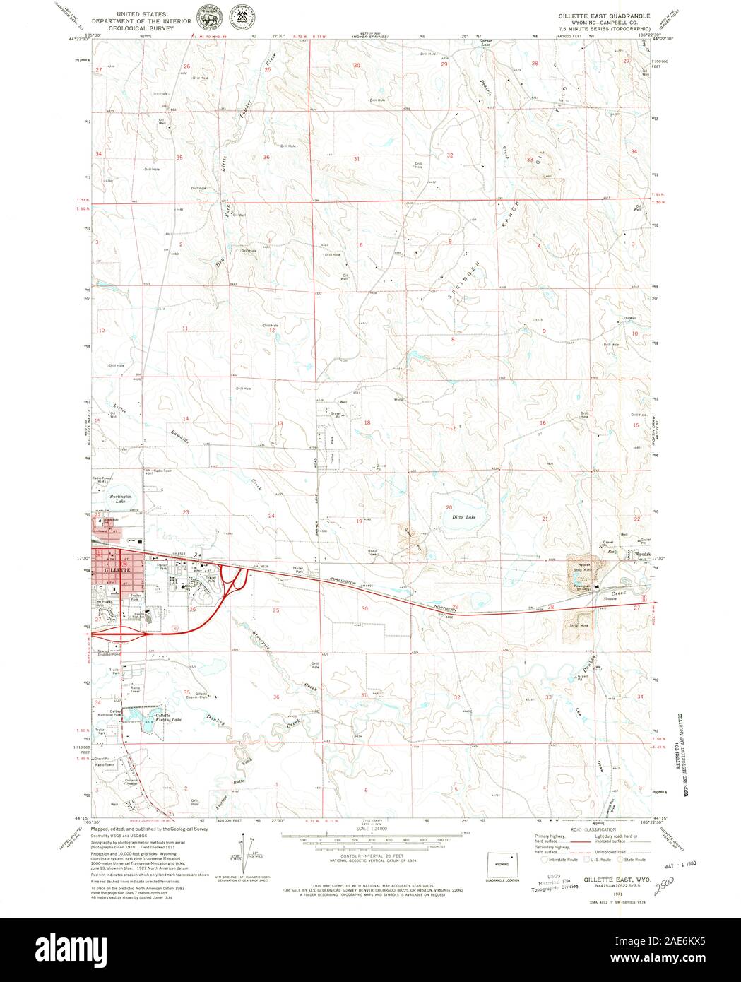 Gillette map hi-res stock photography and images - Alamy