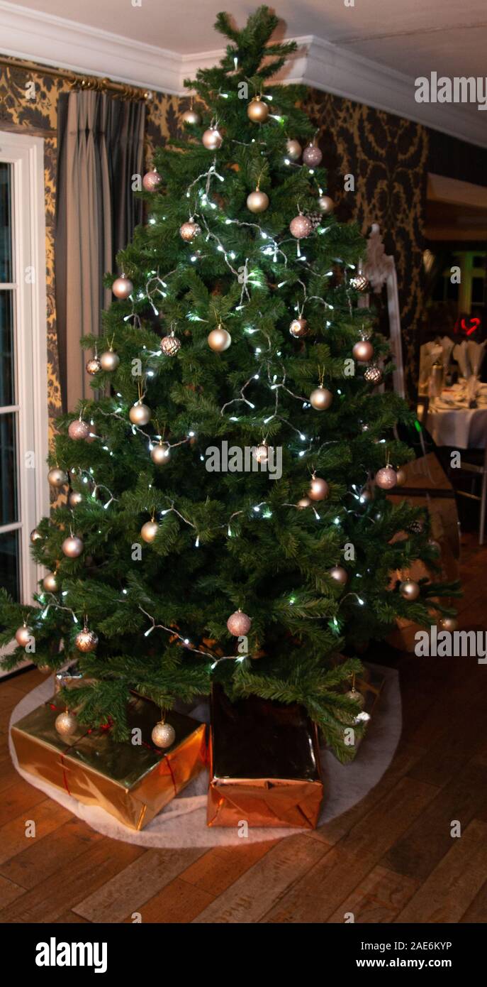Christmas Tree Celebrating Christmas Xmas Santa Reindeer presents ...
