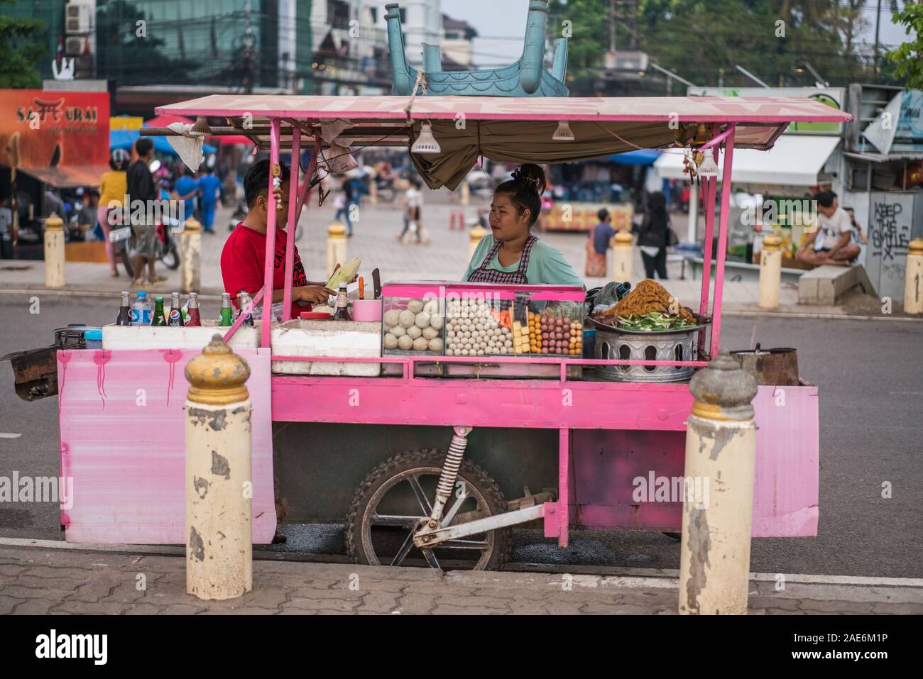 Street scene, Vientiane, Laos, Asia Stock Photo - Alamy