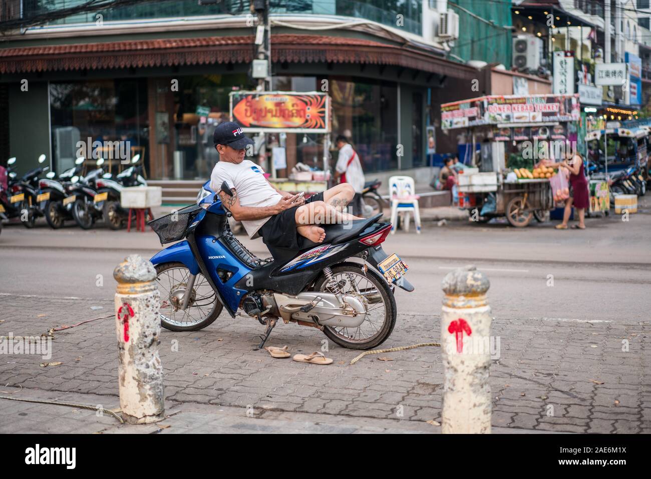 Street scene, Vientiane, Laos, Asia Stock Photo - Alamy