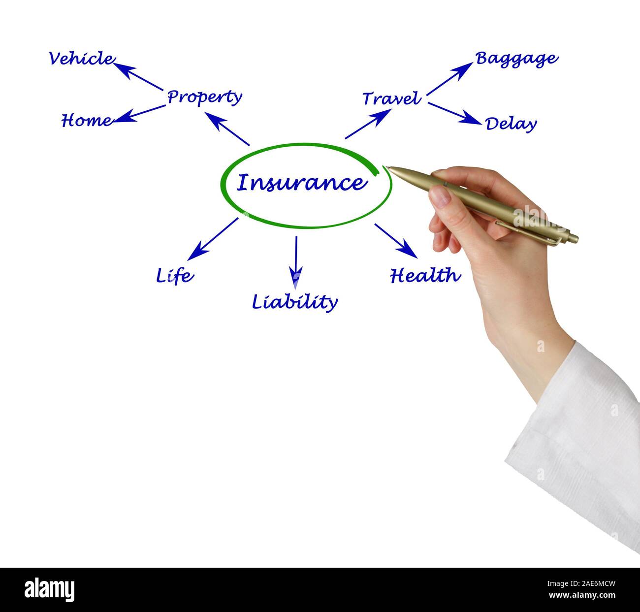 Diagram of insurance Stock Photo - Alamy