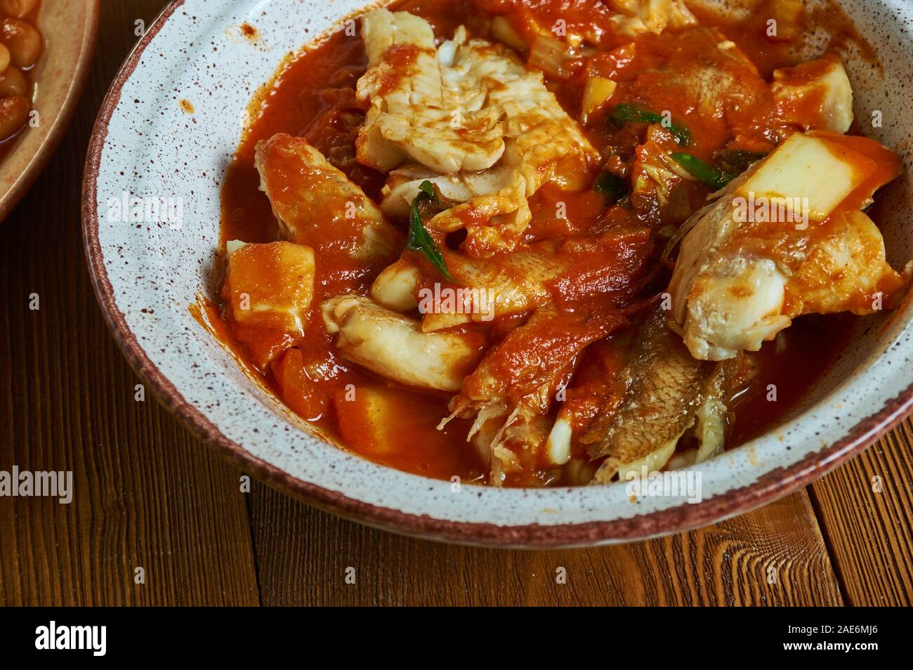 Makayabu, Salted cod with sautted vegetable, Congolese cuisine ...