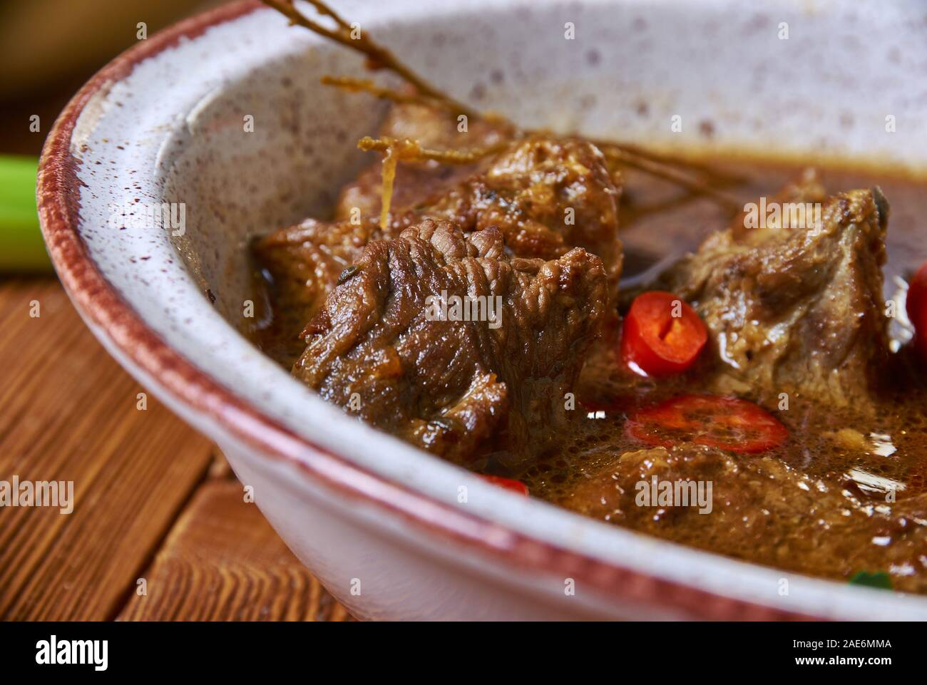 Bangaou, lamb stew, Chadian cuisine, Traditional assorted African ...