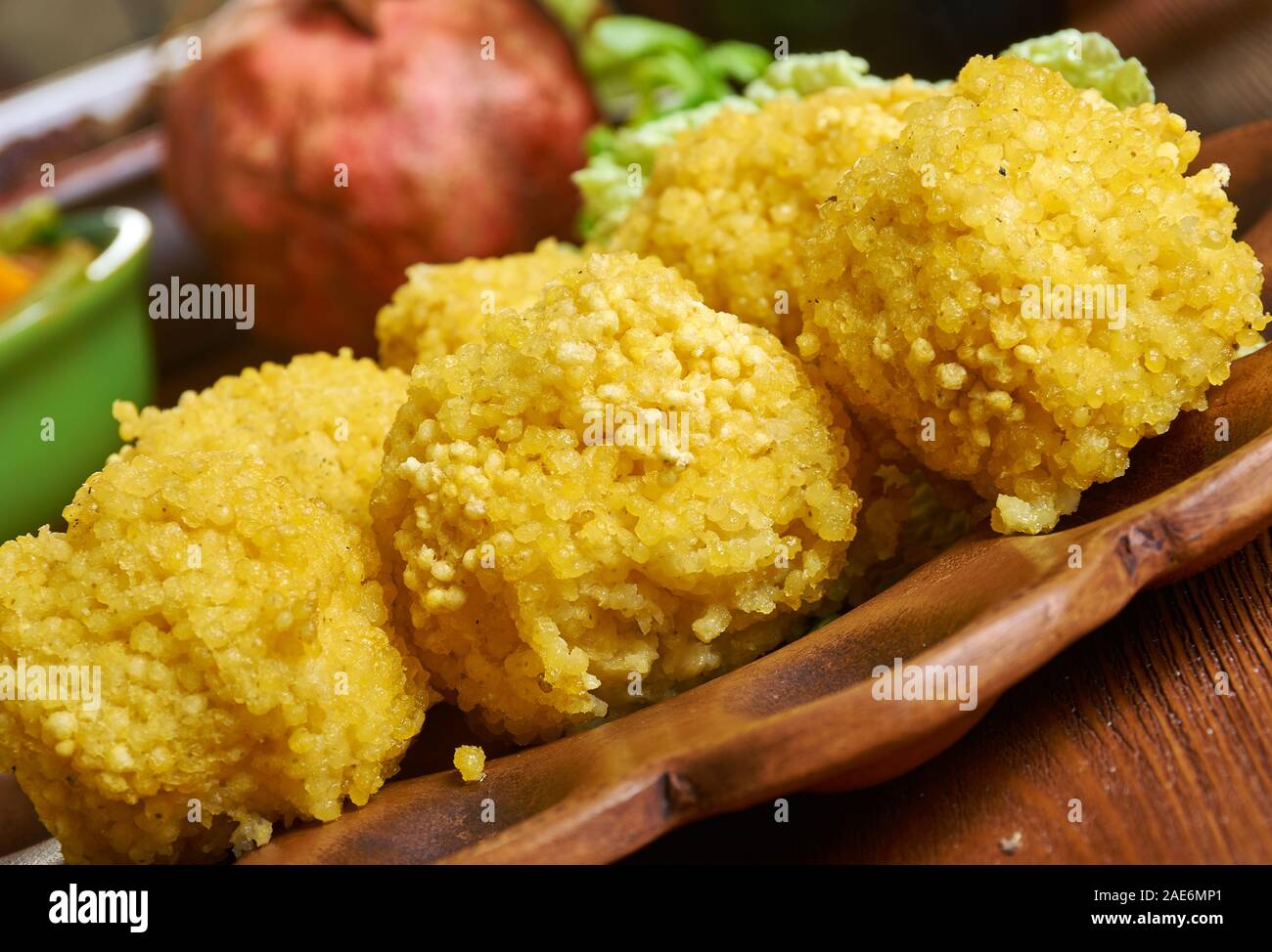 Aiyash, Millet Balls, Chadian cuisine, Traditional assorted African ...
