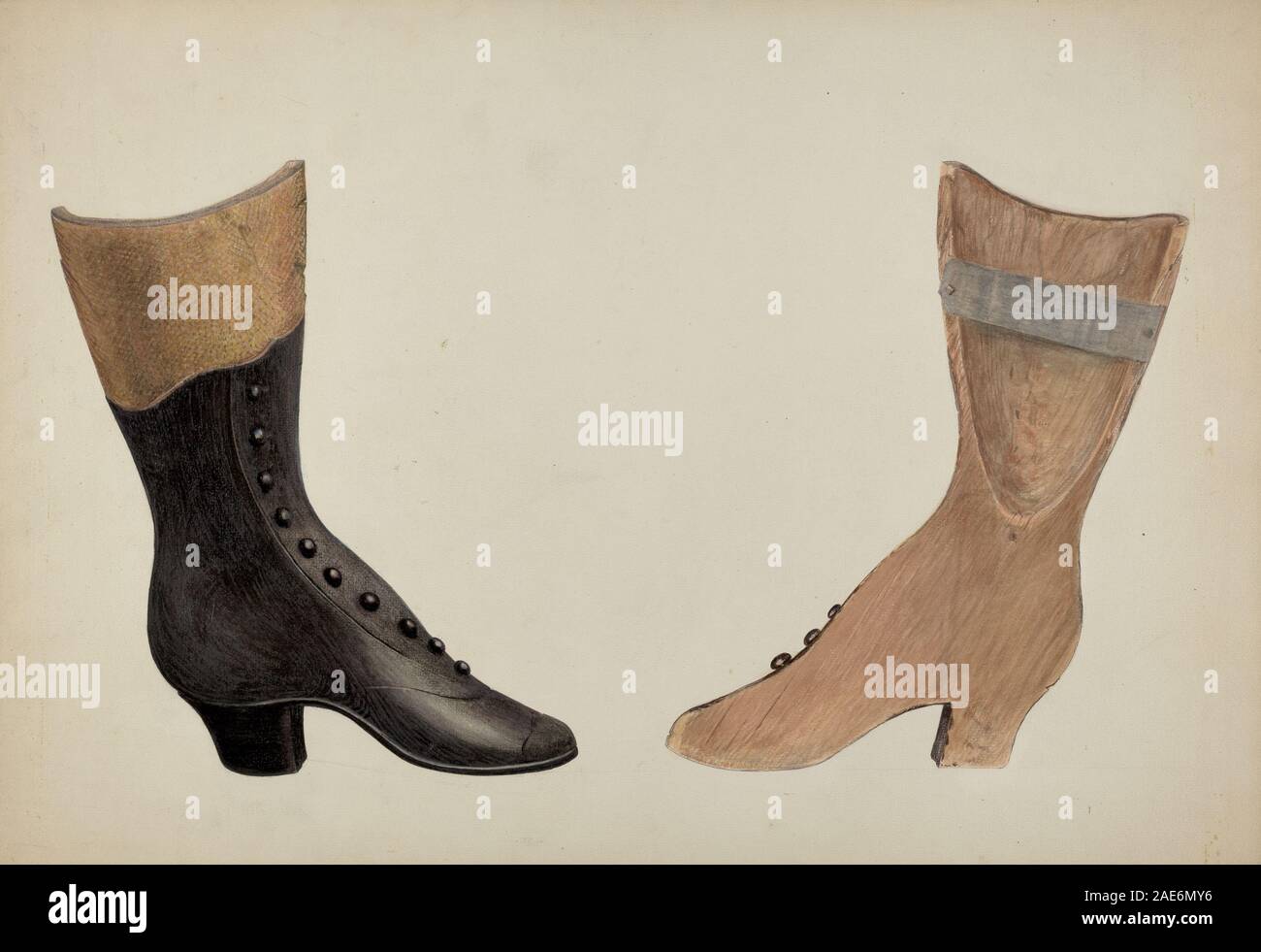 A shoe shop sign from the United States created between 1935 and 1942 ...