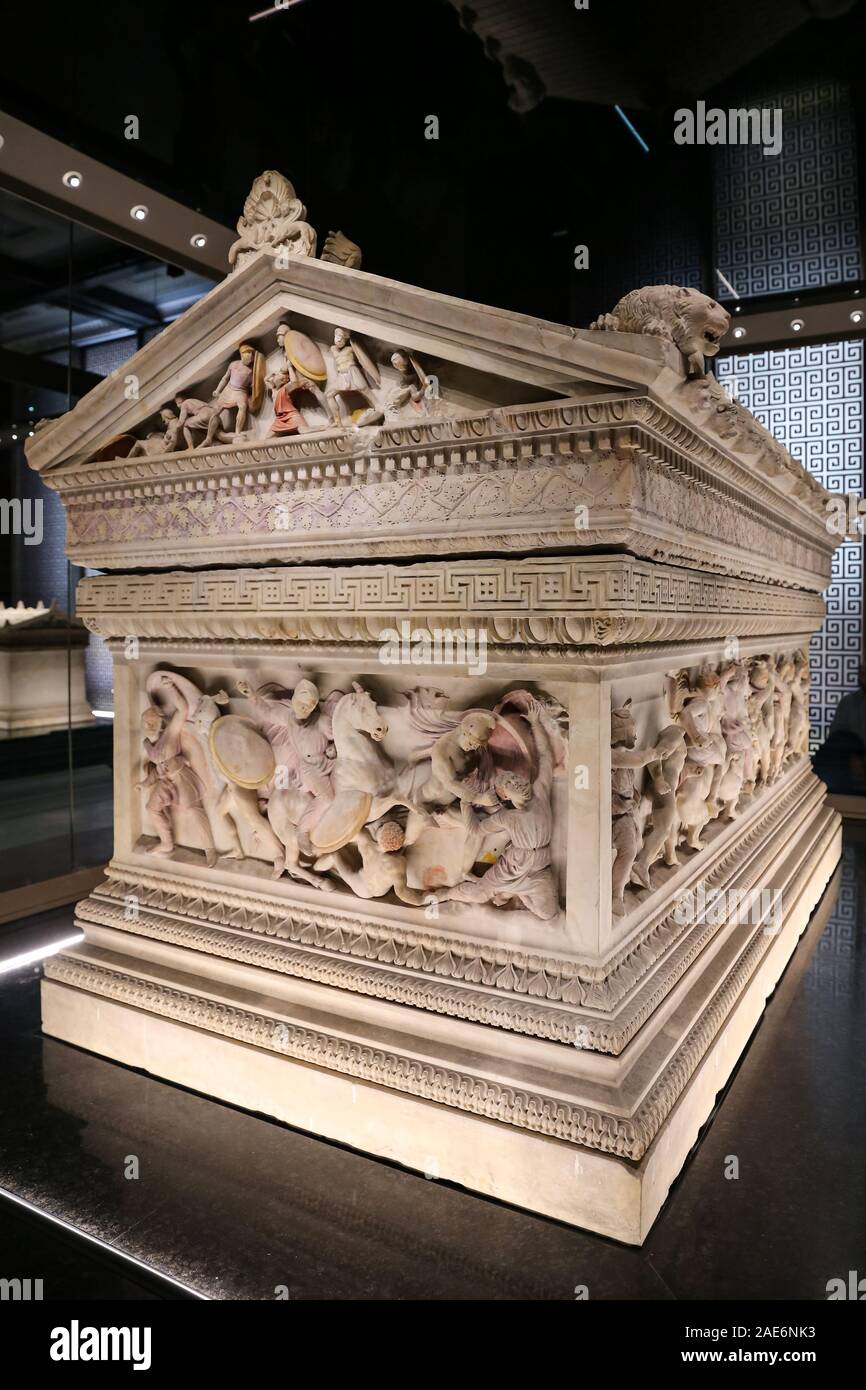 Alexander Sarcophagus in Istanbul Archaeology Museum, Istanbul City ...